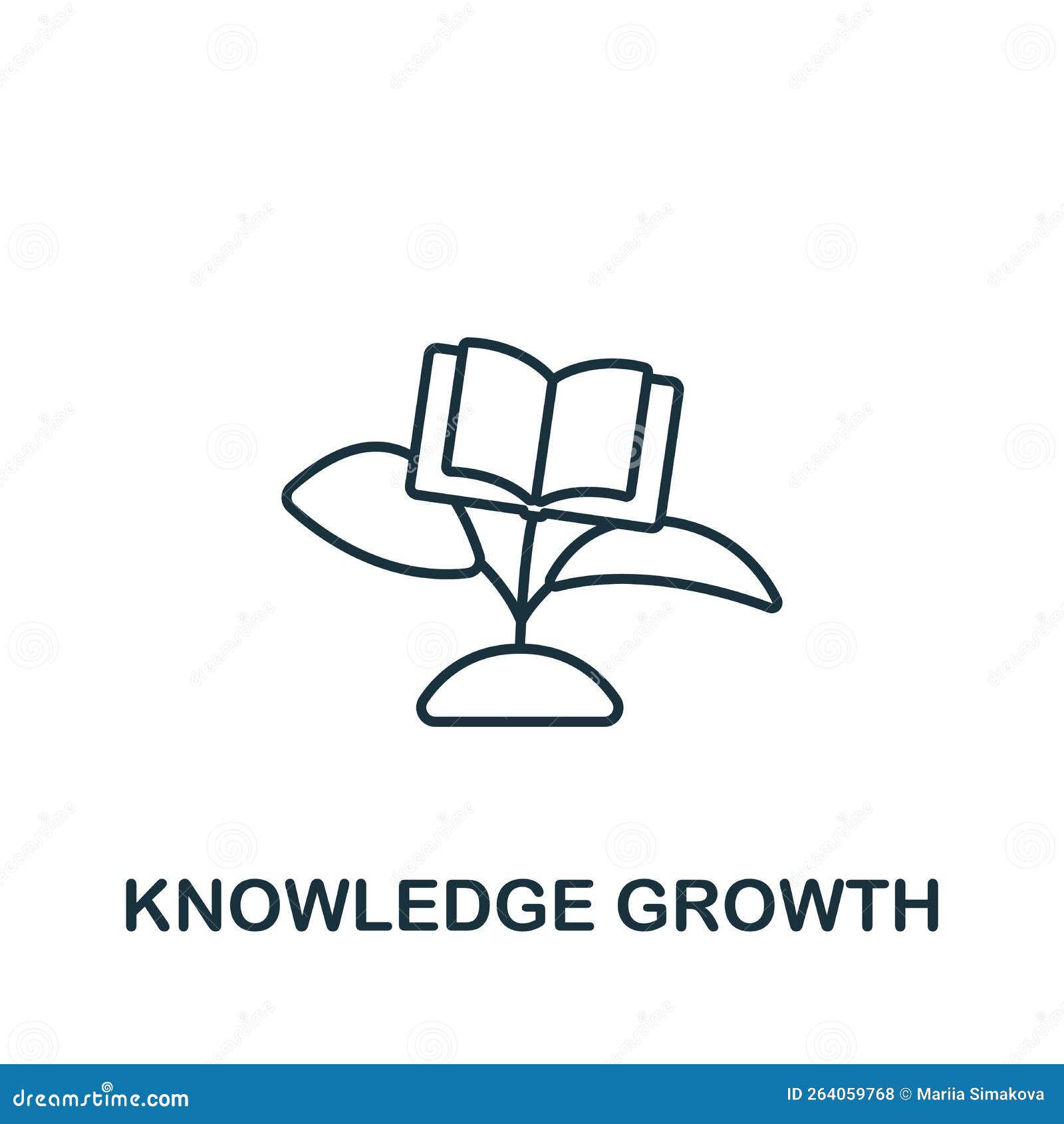Knowledge Growth Icon. Monochrome Simple Human Productivity Icon for ...