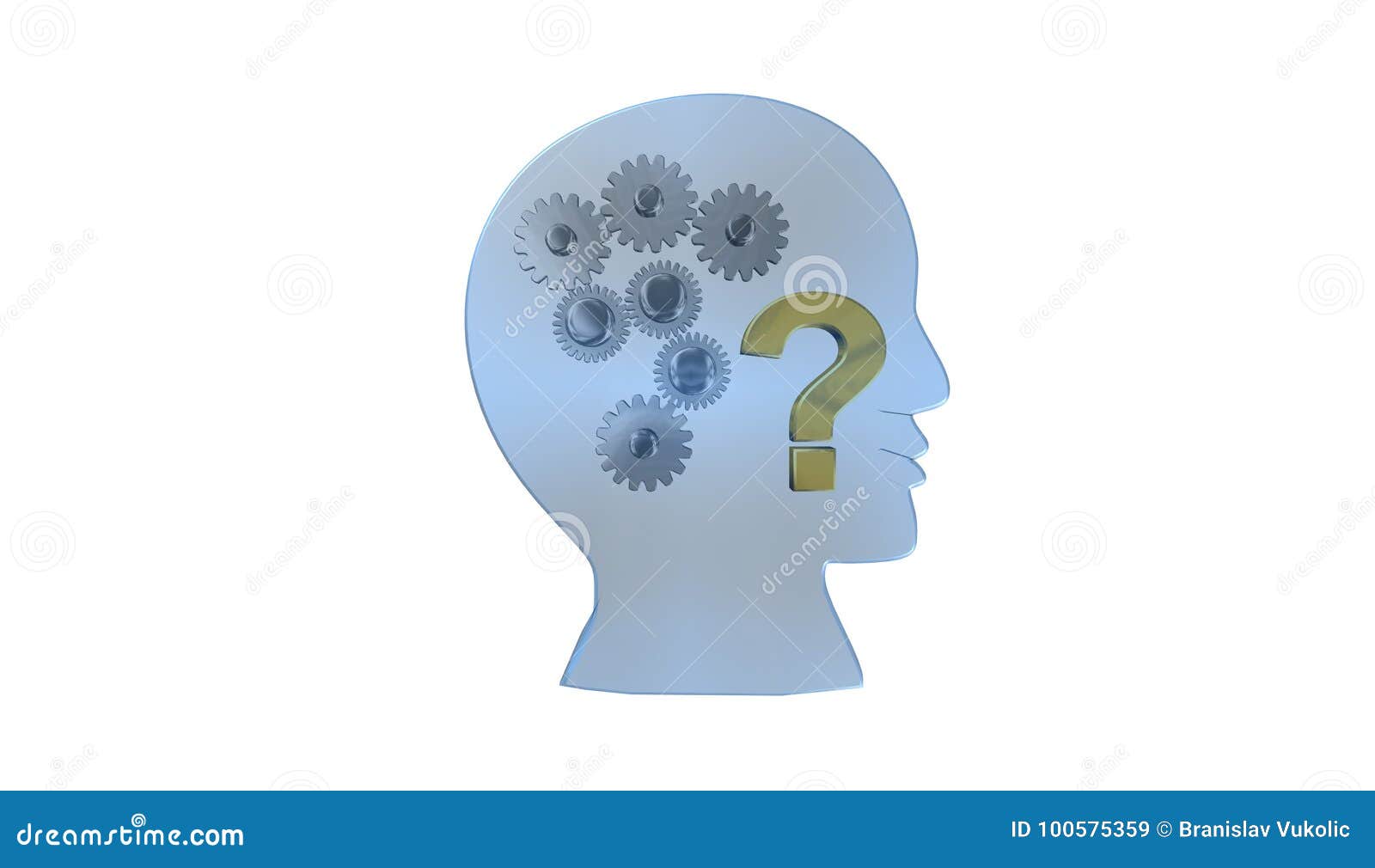 Knowledge,human Head ,3D Illustration Stock Illustration - Illustration ...