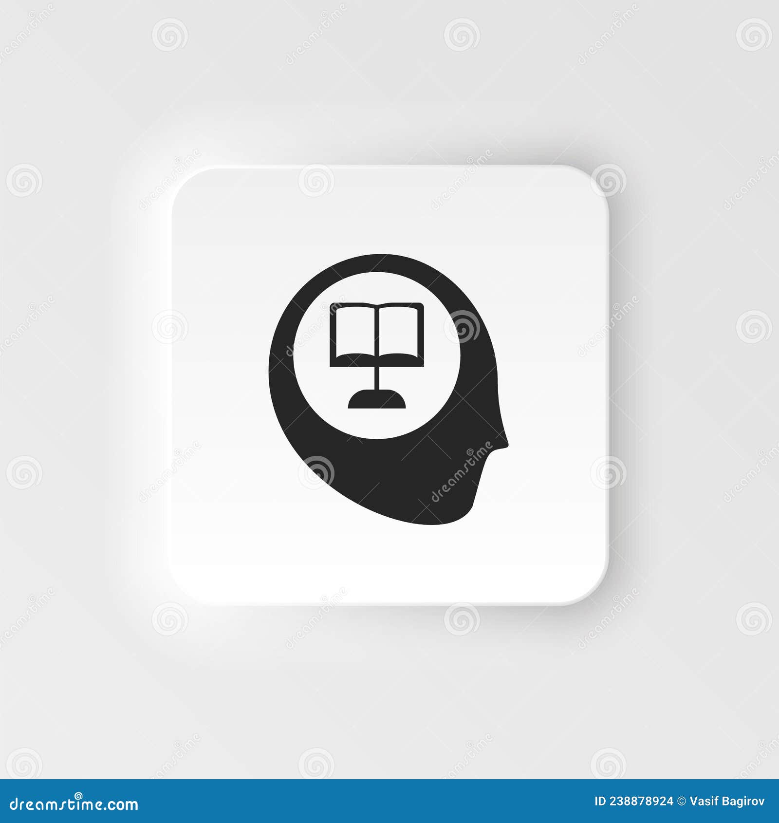 Knowledge, Human, Reader, Science. Bioengineering Neumorphic Style ...