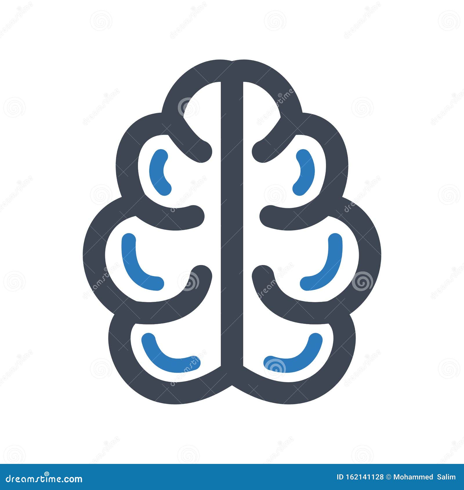 Brain Knowledge Icon. Vector Graphics Stock Vector - Illustration of ...