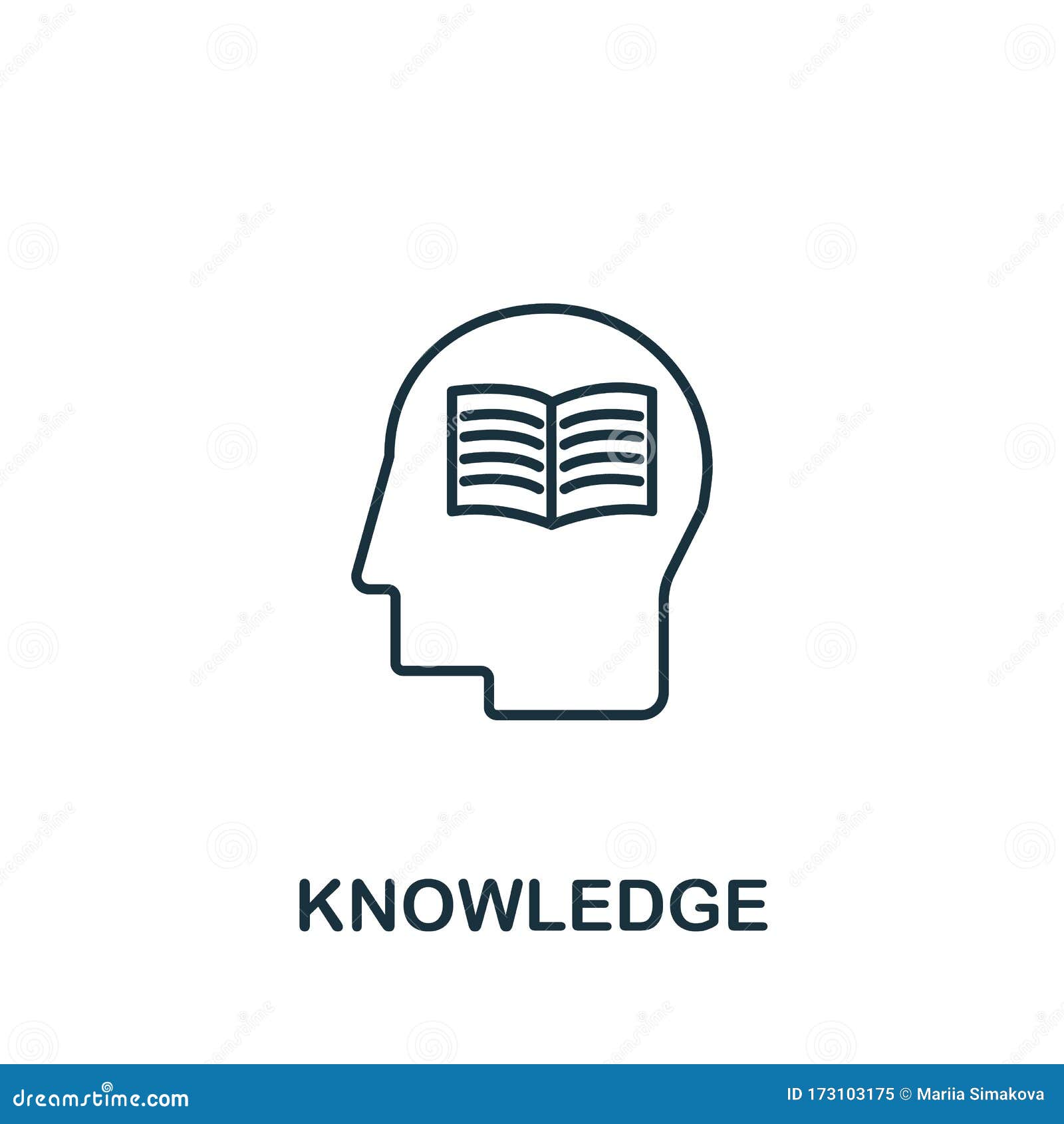 Knowledge Icon from E-learning Collection. Simple Line Element ...