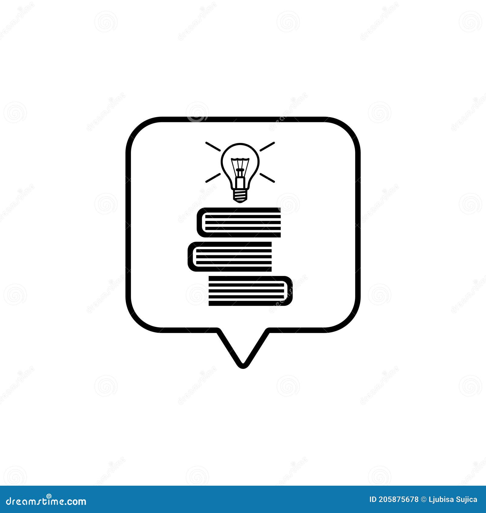 Knowledge Icon Isolated on White Background Stock Vector - Illustration ...