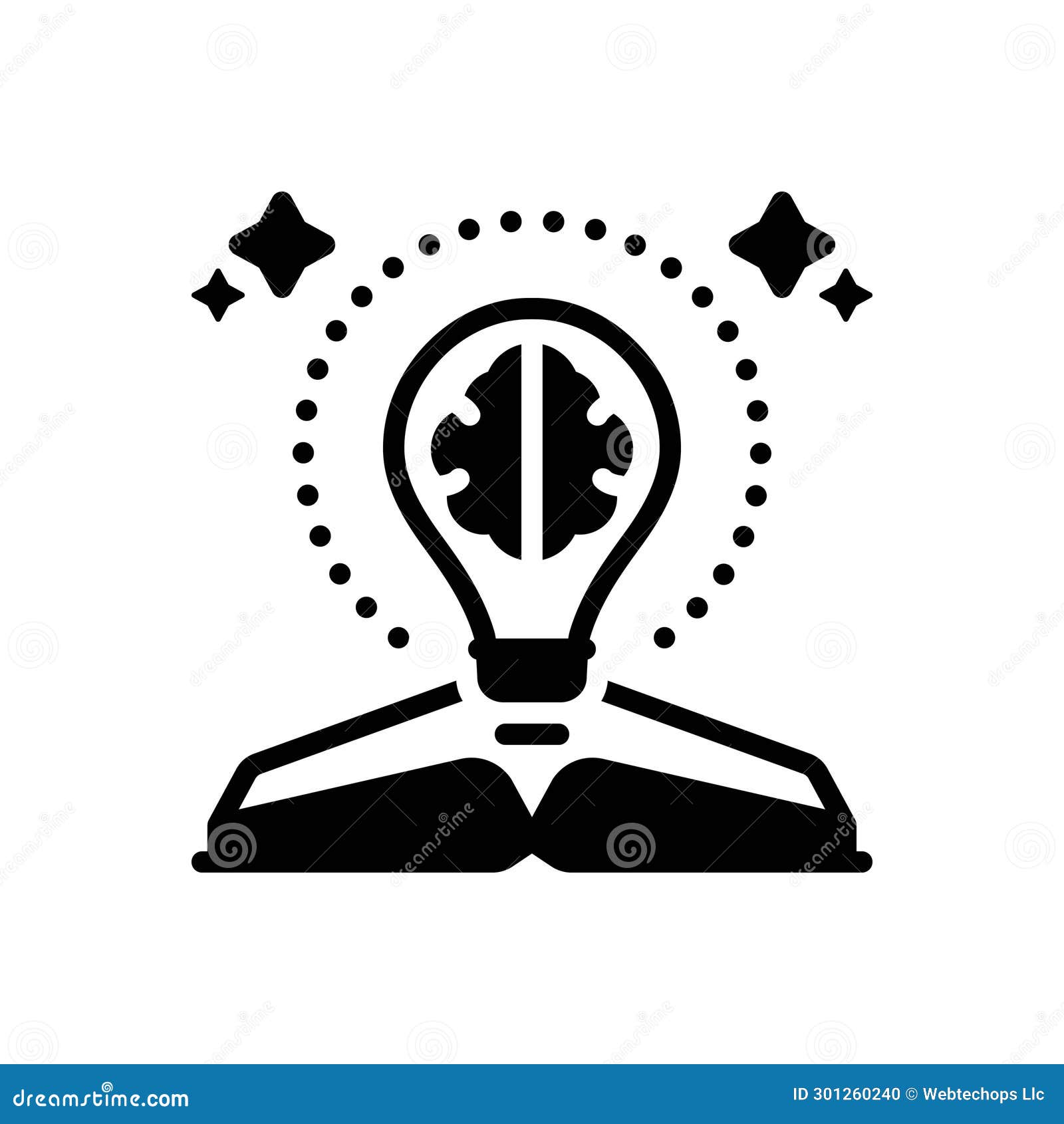 Black Solid Icon for Knowledge, Knowing and Education Stock Vector ...