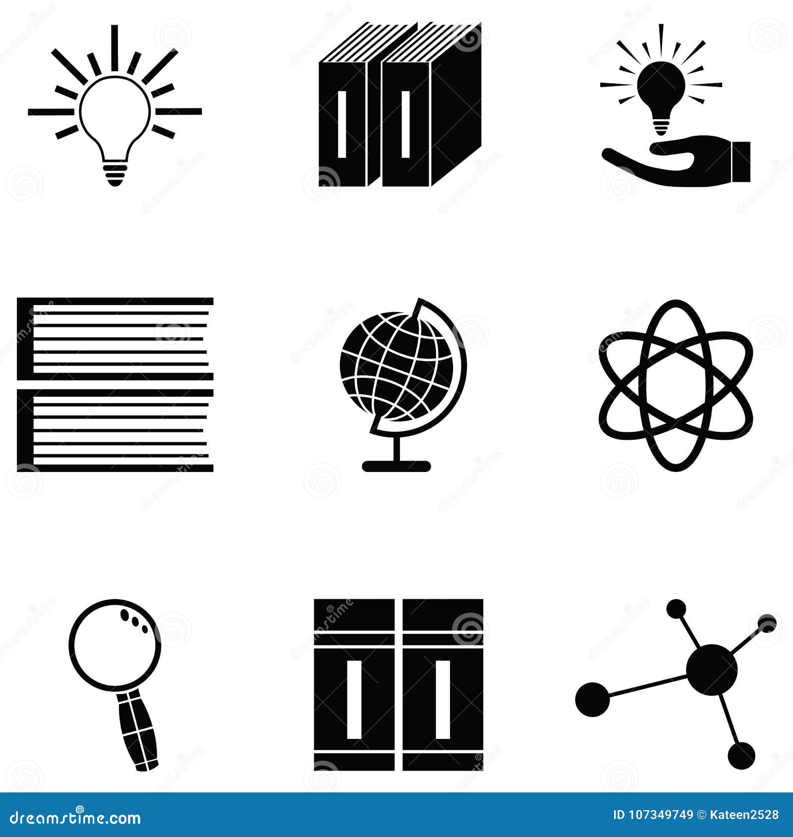 Knowledge icon set stock vector. Illustration of knowledge - 107349749