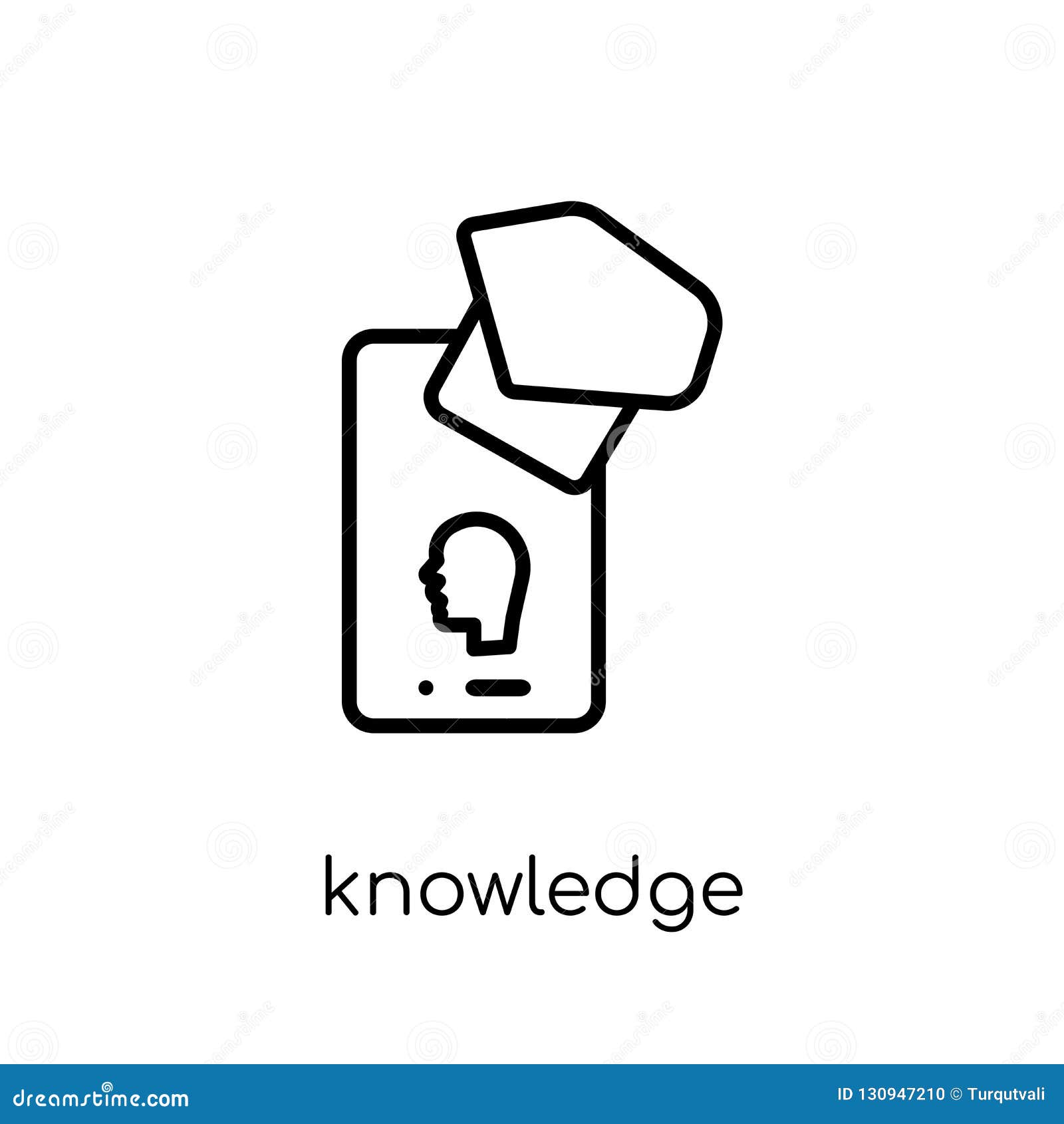 Knowledge Icon. Trendy Modern Flat Linear Vector Knowledge Icon Stock ...