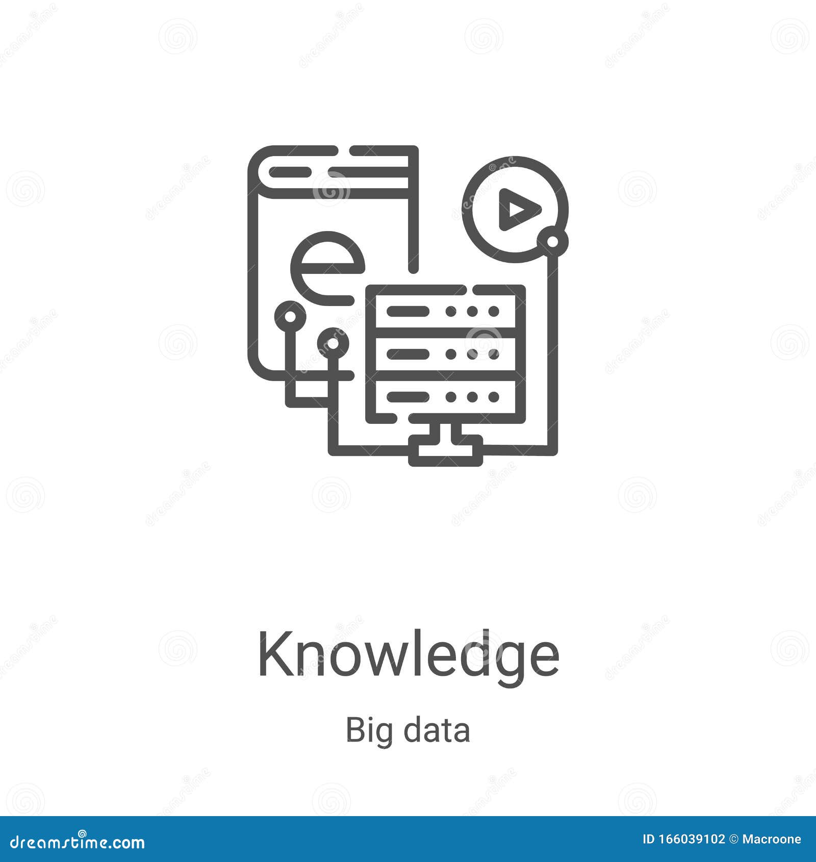 Knowledge Icon Vector from Big Data Collection. Thin Line Knowledge ...