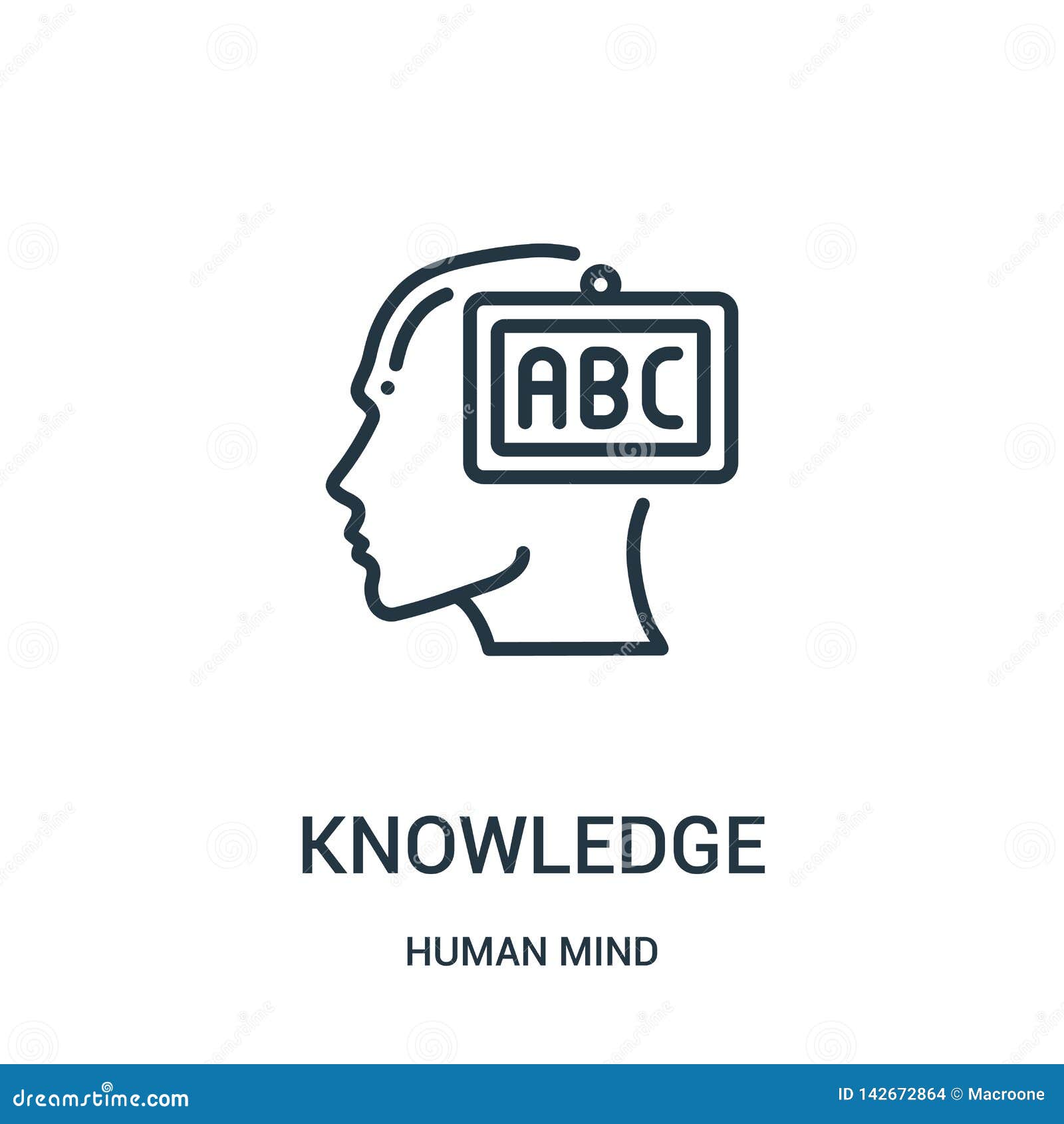 Knowledge Icon Vector from Human Mind Collection. Thin Line Knowledge ...