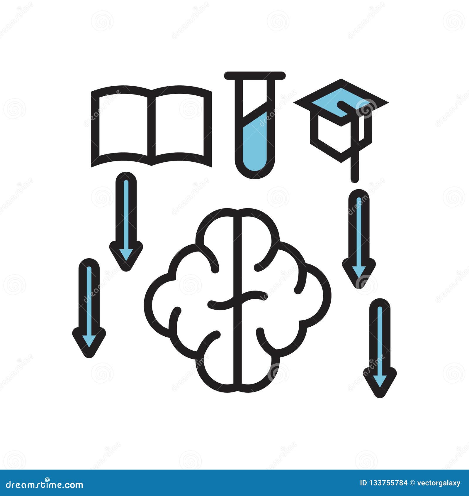 Knowledge Icon Vector Sign and Symbol Isolated on White Background ...