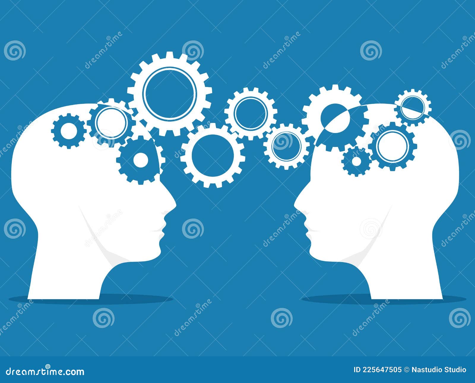 Knowledge or Ideas Sharing between Two People. Brainstorming Concept Stock Vector - Illustration ...