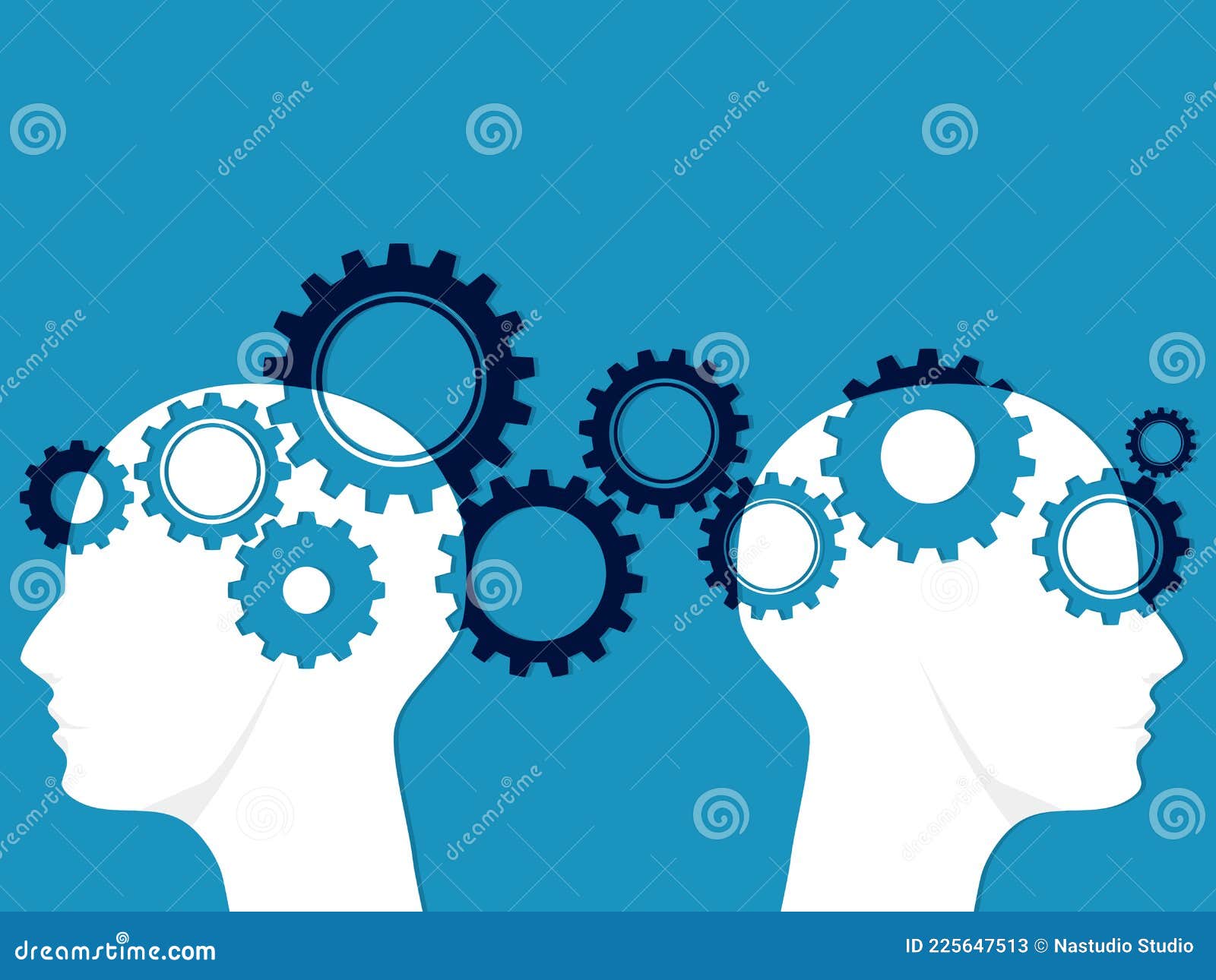 Knowledge or Ideas Sharing between Two People. Brainstorming Concept ...