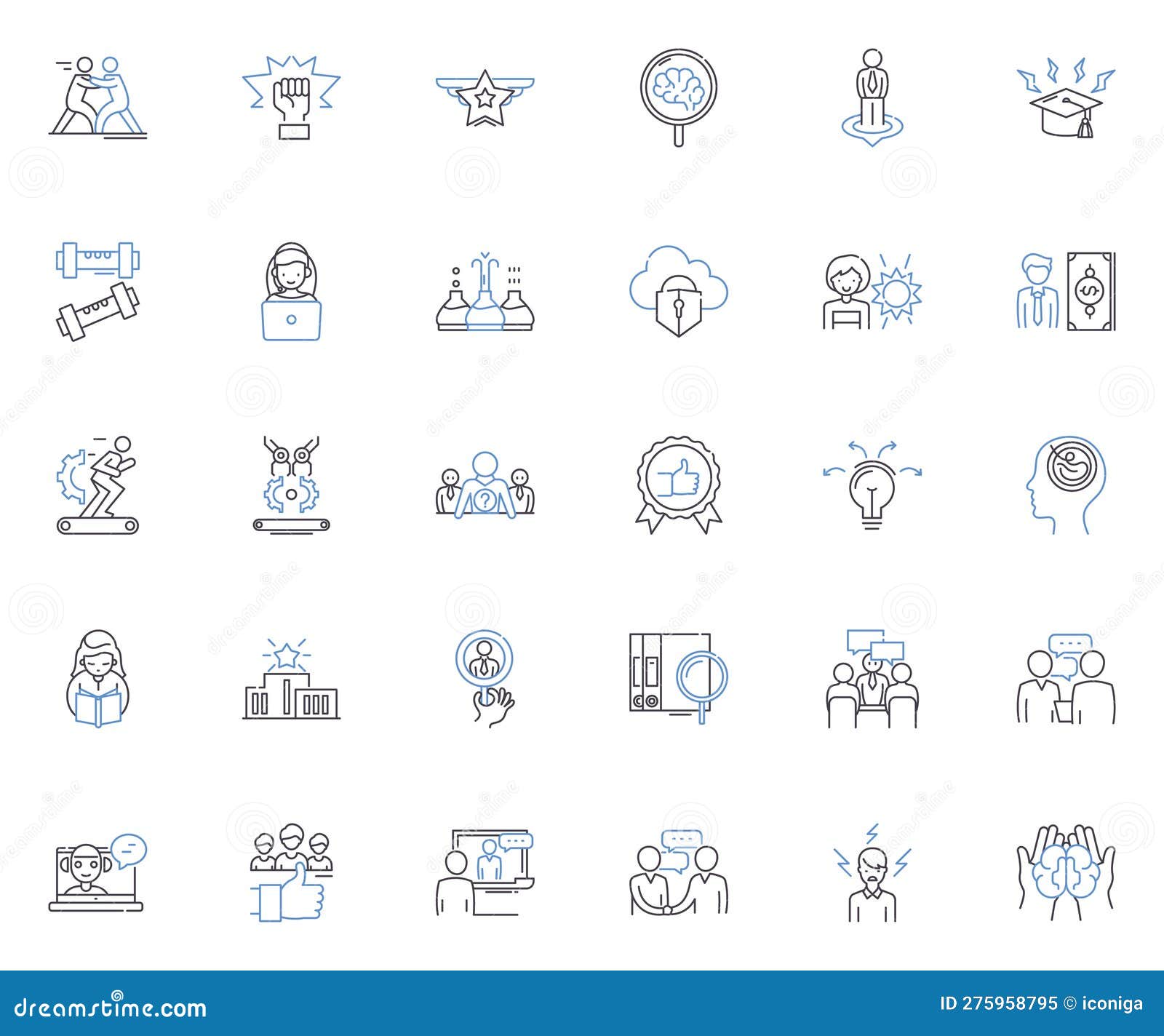 Knowledge Industry Line Icons Collection. Education, Learning, Training ...