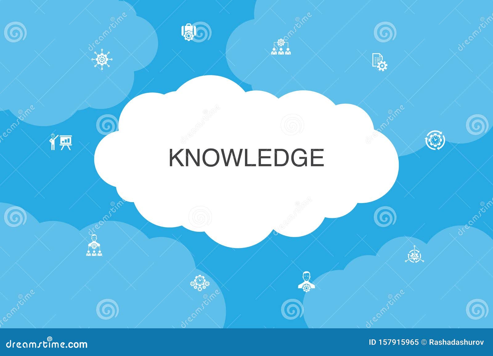 Knowledge Infographic Cloud Design Stock Vector - Illustration of ...