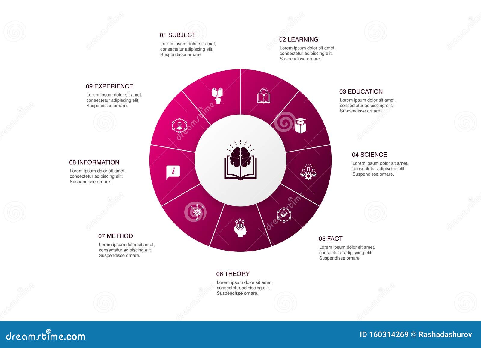 Knowledge Infographic 10 Steps Circle Stock Vector - Illustration of ...