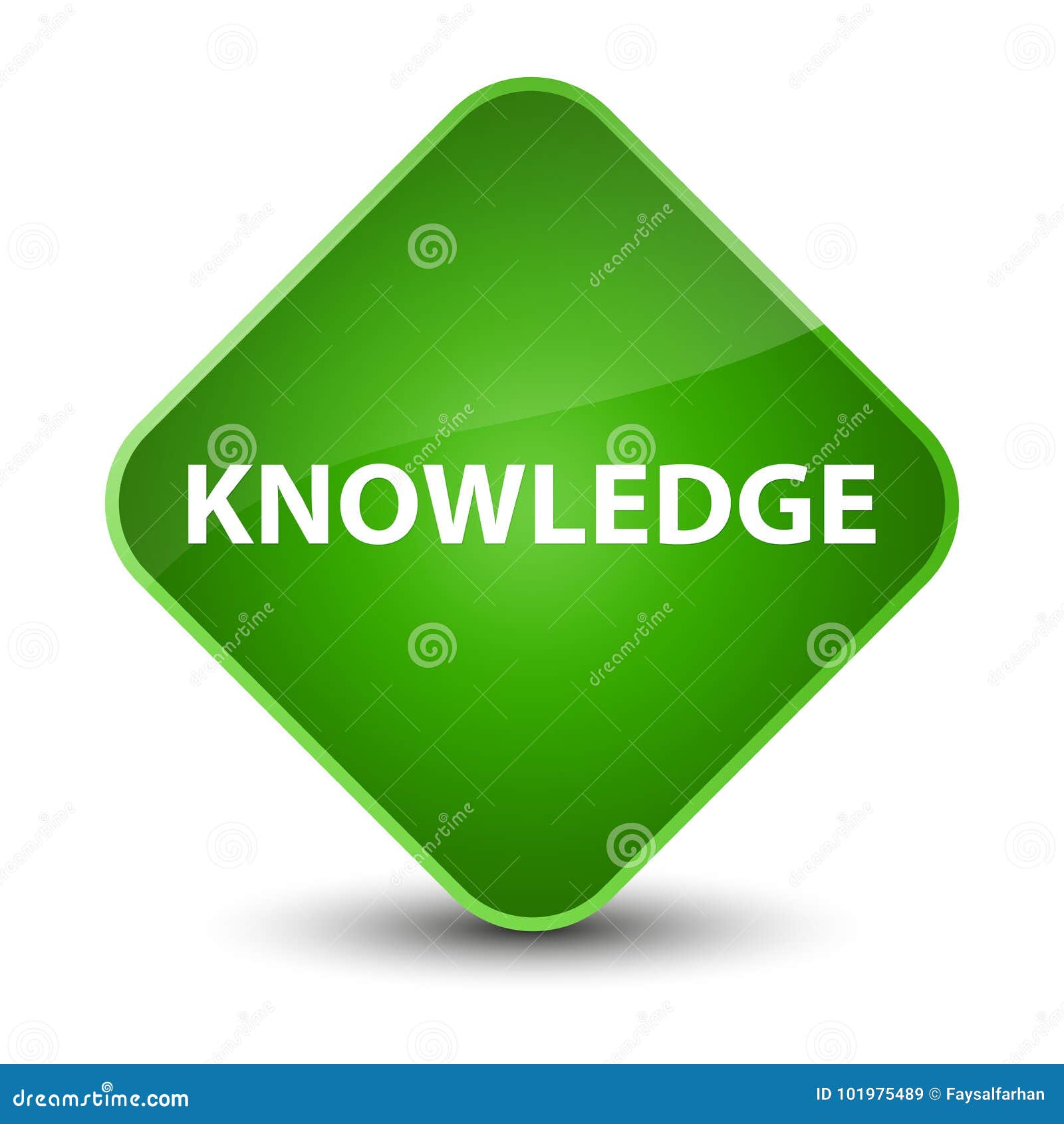 Knowledge Elegant Green Diamond Button Stock Illustration ...