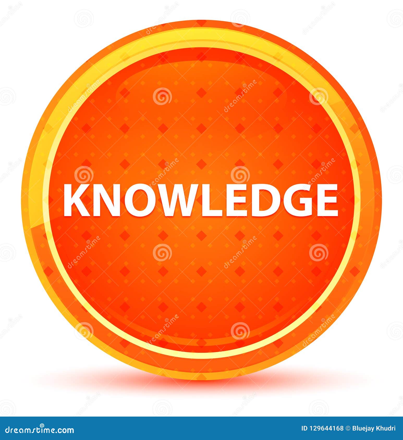 Knowledge Natural Orange Round Button Stock Illustration - Illustration ...