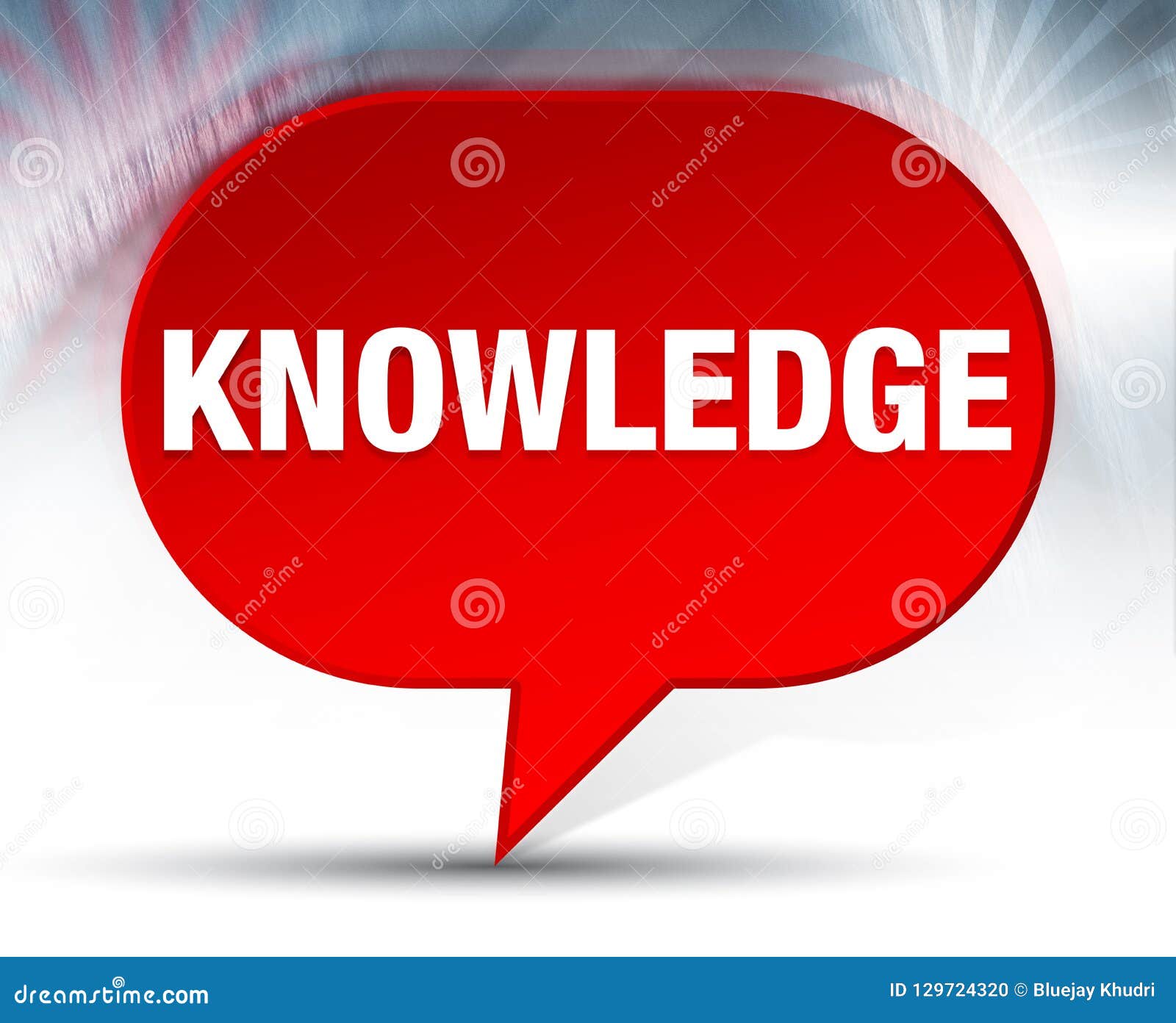 Knowledge Red Bubble Background Stock Illustration - Illustration of ...
