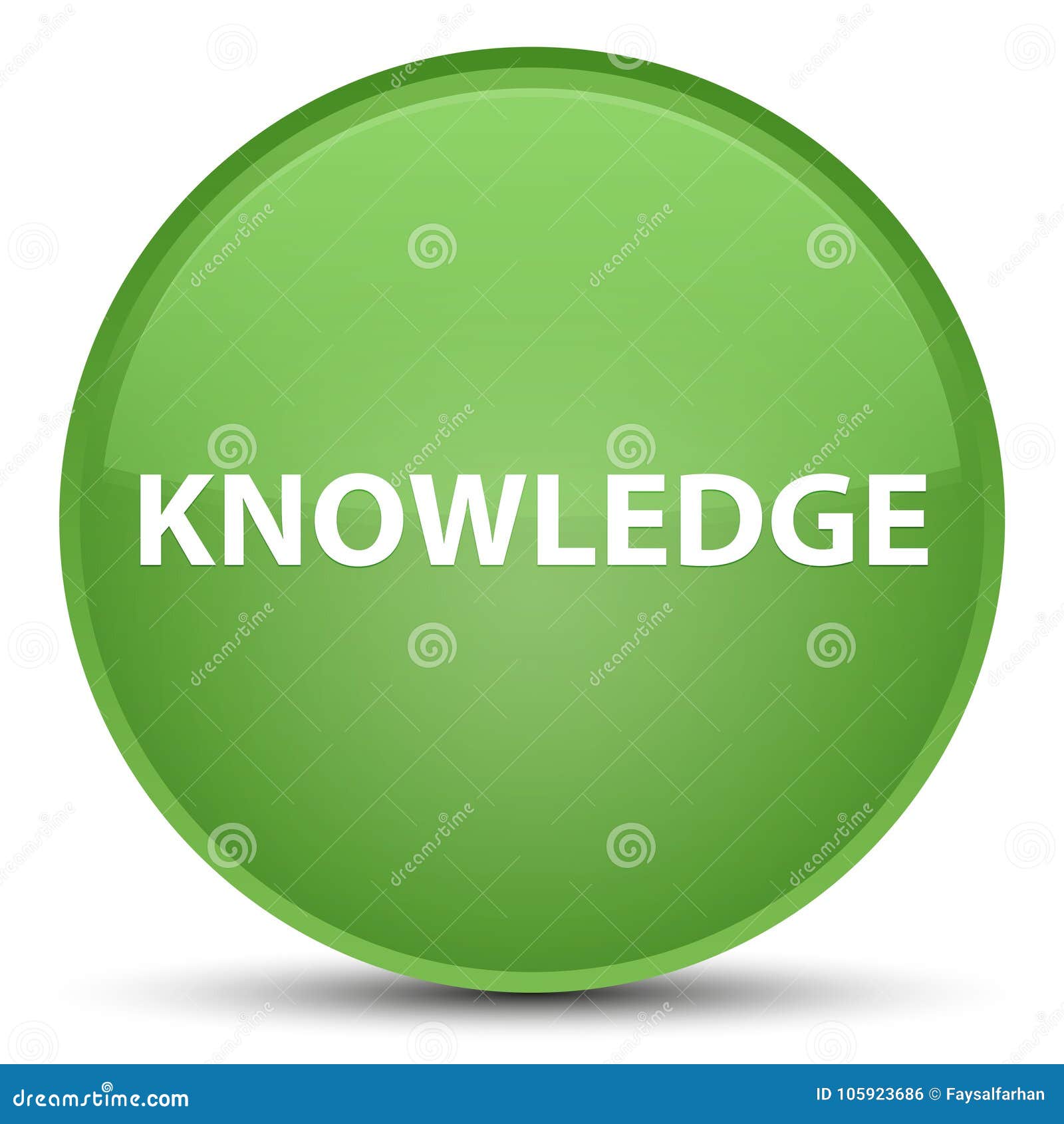 Knowledge Special Soft Green Round Button Stock Illustration ...