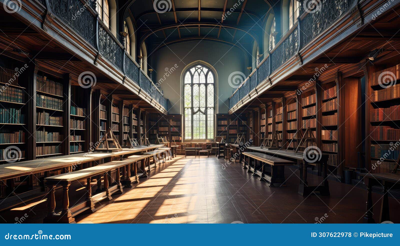 Knowledge library hall stock illustration. Illustration of librarian ...