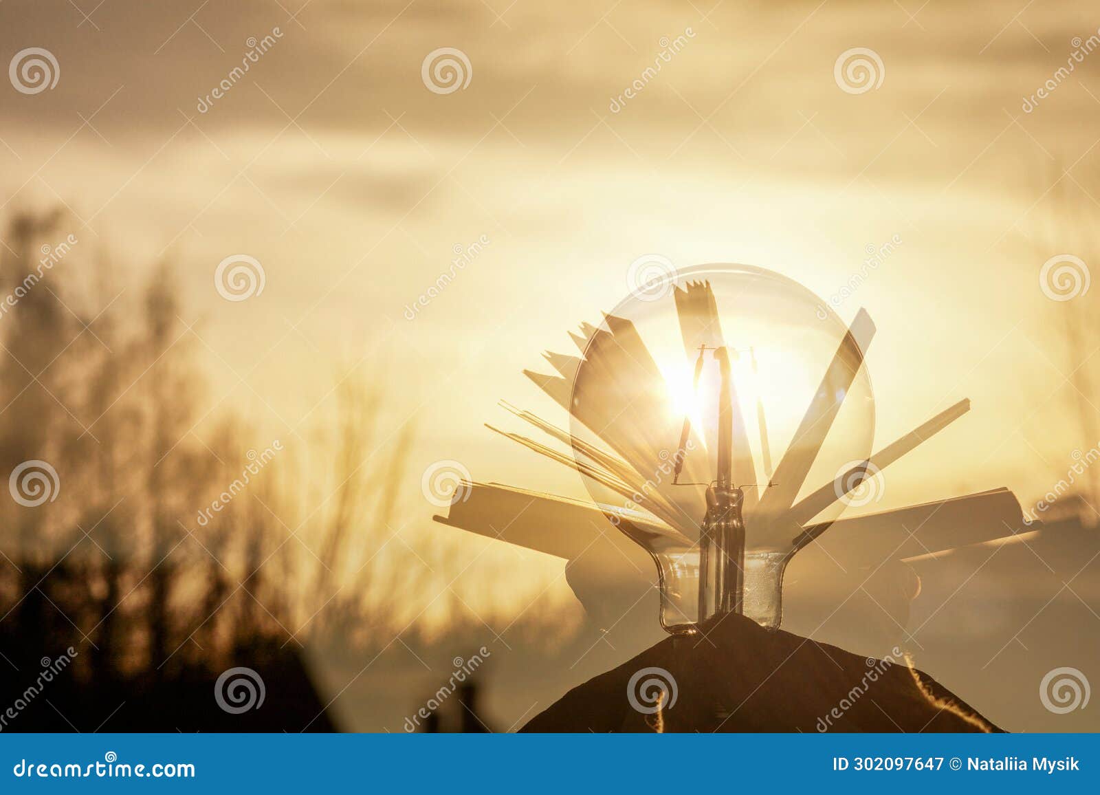 Knowledge is Light and a Prospect for Development Stock Illustration ...