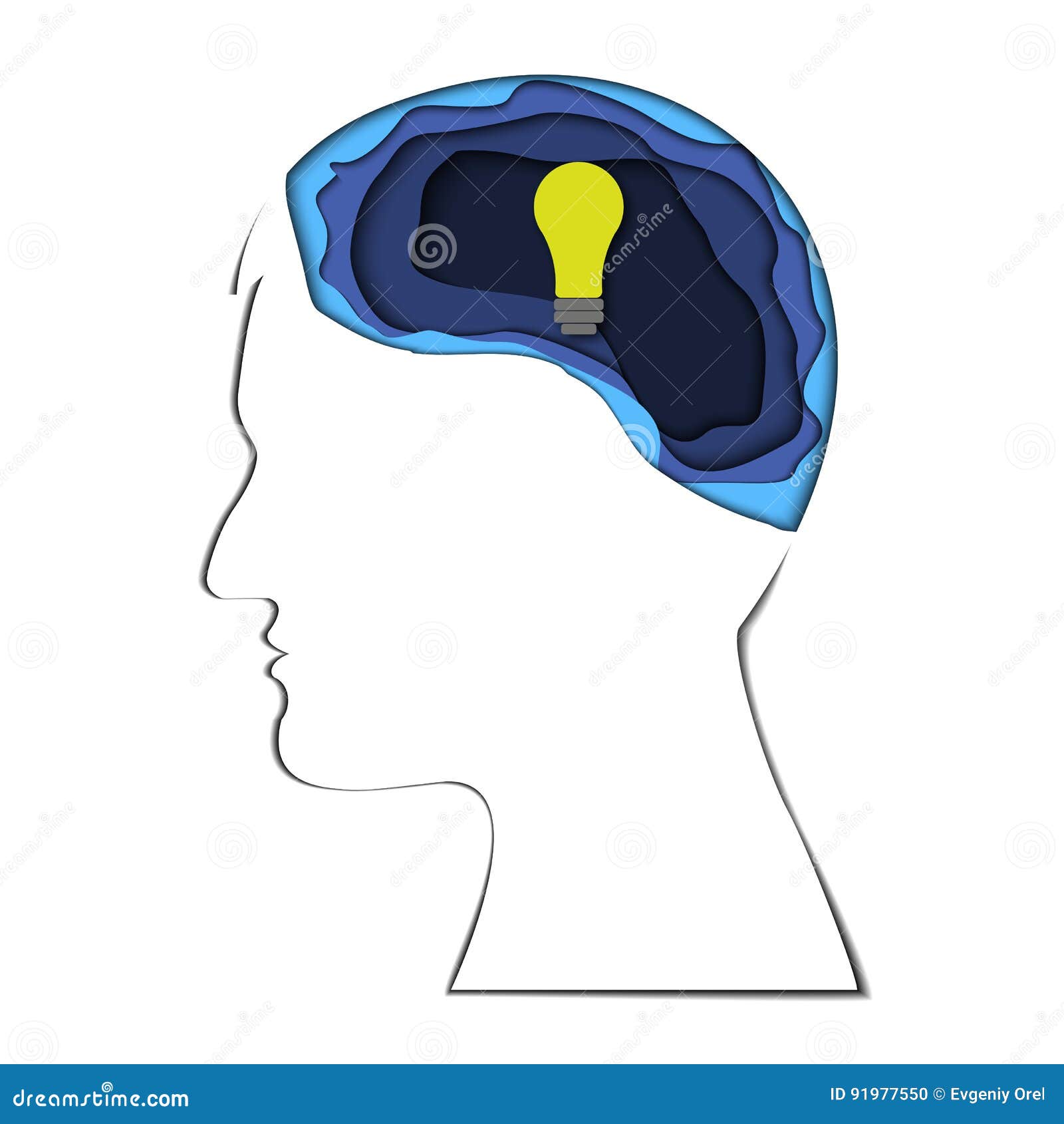 Knowledge is Light Theme 3d, Made in Paper Style, , Vector Design for ...