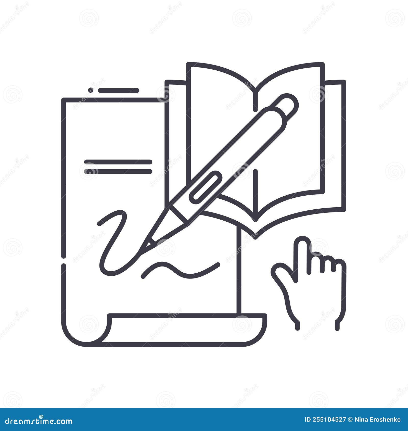 Knowledge Line Icon, Outline Symbol, Vector Illustration, Concept Sign ...