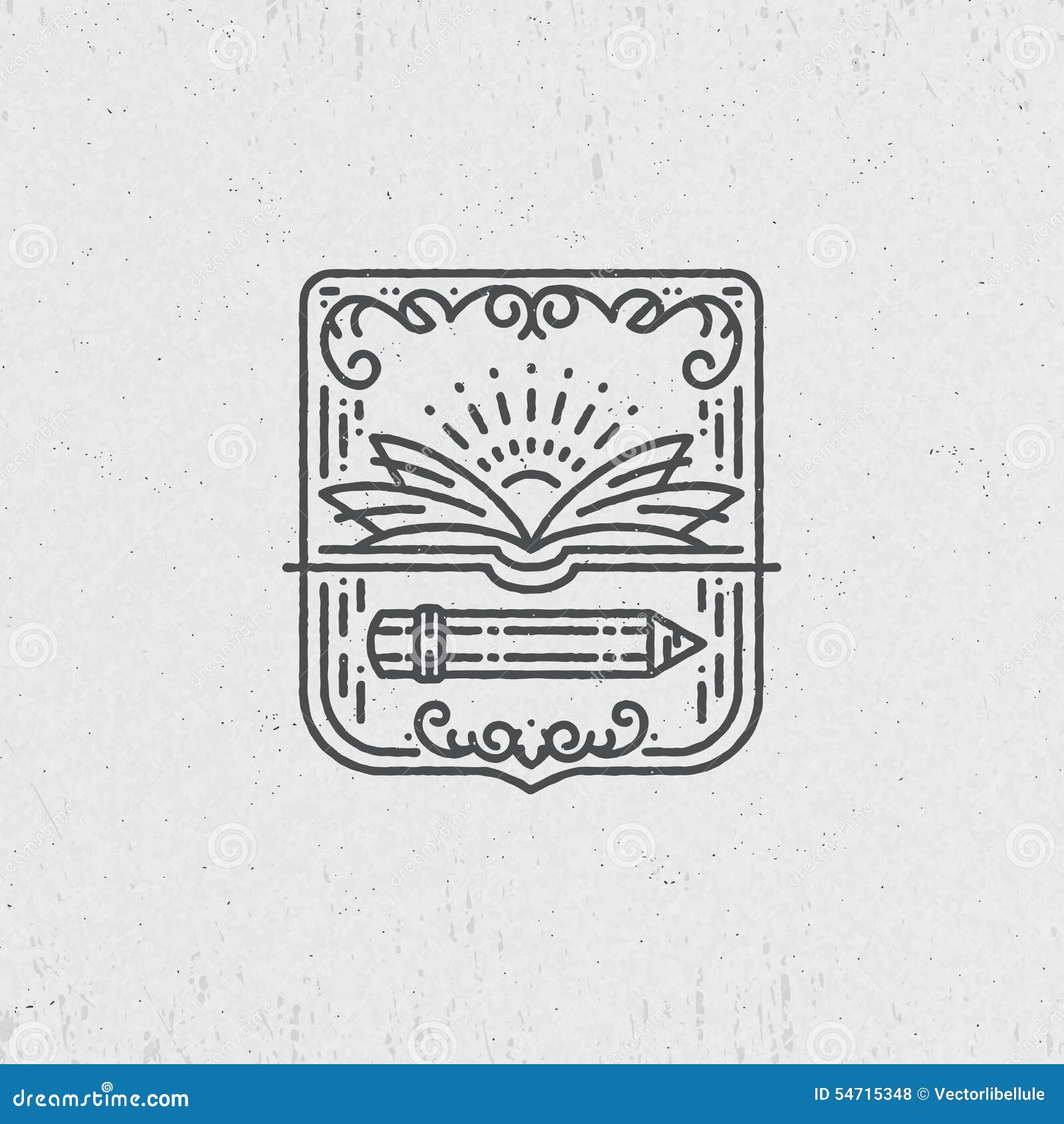 Knowledge linear symbol stock vector. Illustration of logo - 54715348