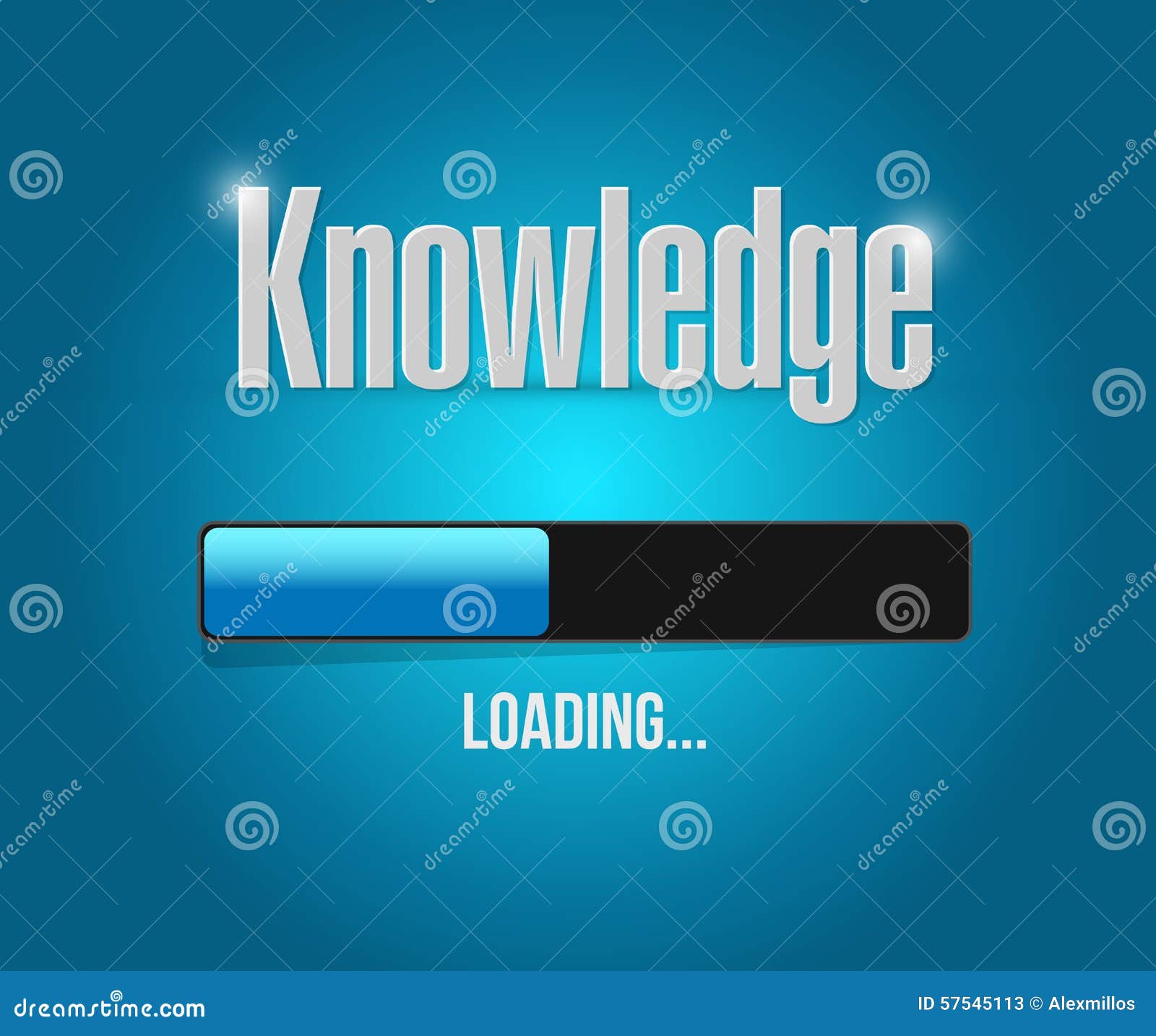 Knowledge Loading Bar Sign Concept Stock Illustration - Illustration of ...