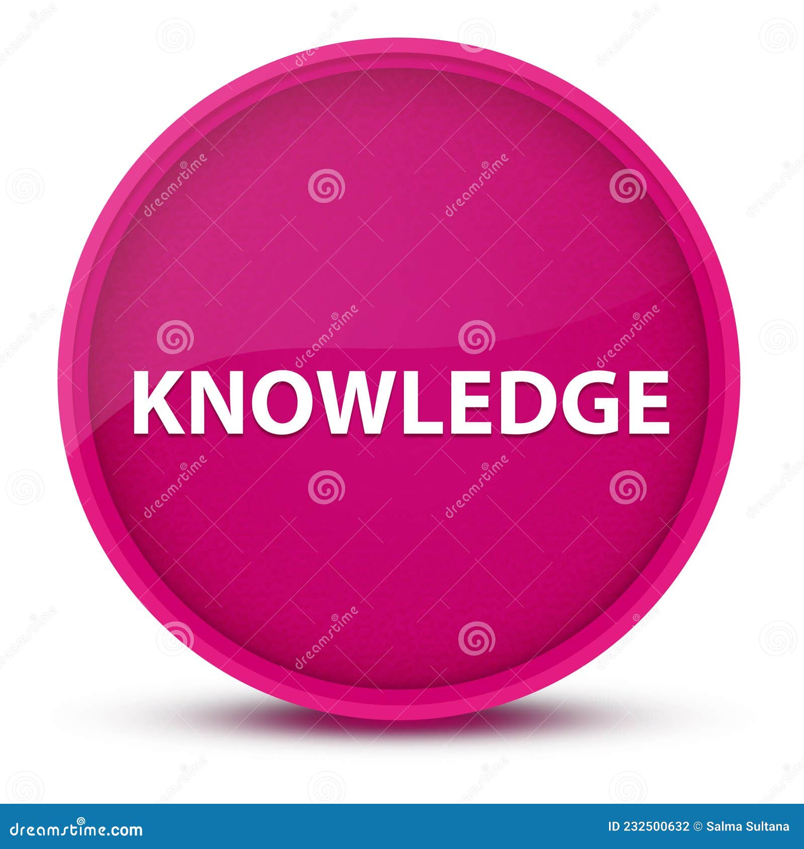 Knowledge Luxurious Glossy Pink Round Button Abstract Stock ...