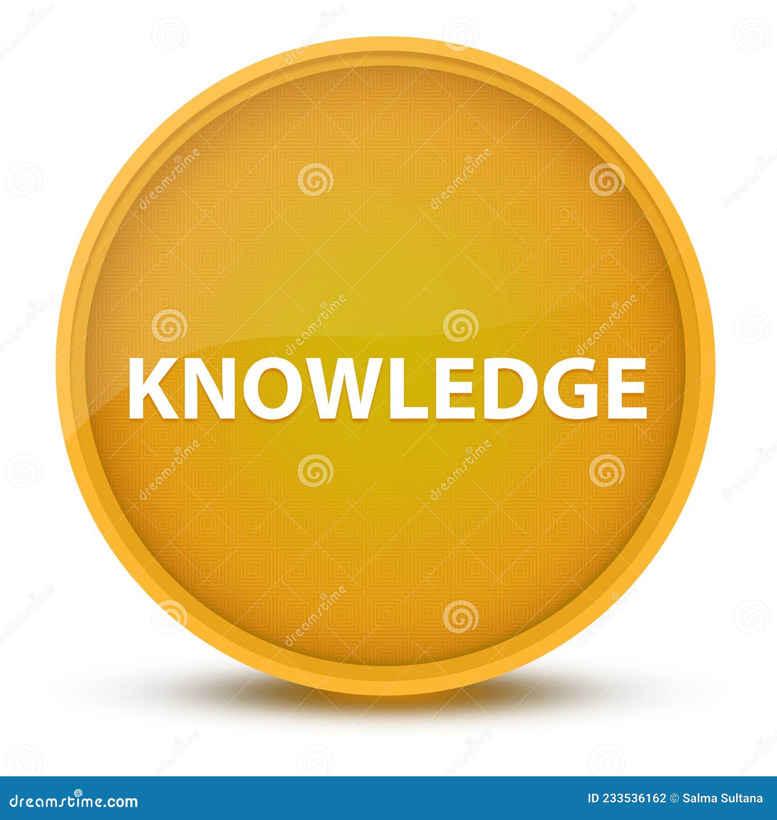 Knowledge Luxurious Glossy Yellow Round Button Abstract Stock ...