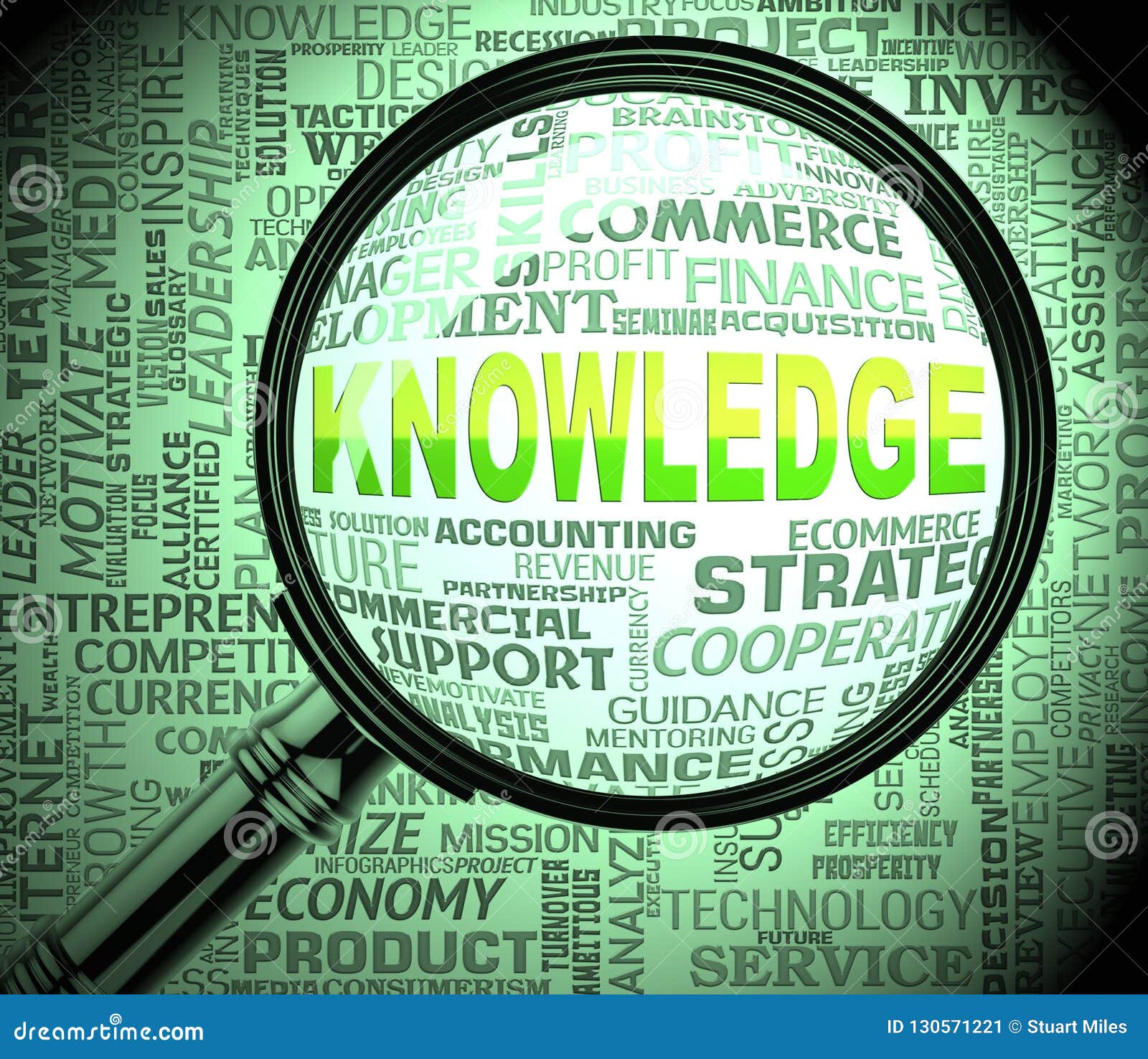 Knowledge Magnifier Indicates Searching Wisdom 3d Rendering Stock ...