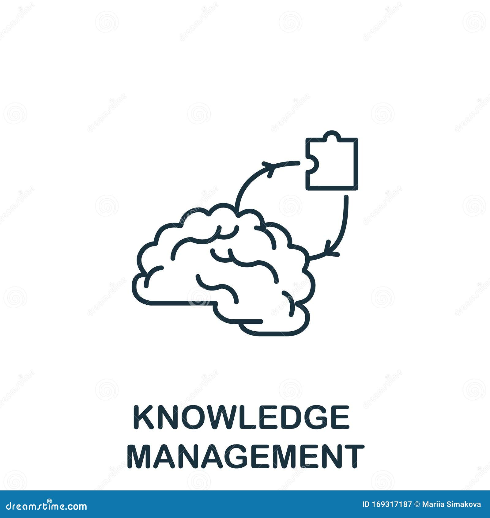 Knowledge Management Icon from Reputation Management Collection. Simple ...