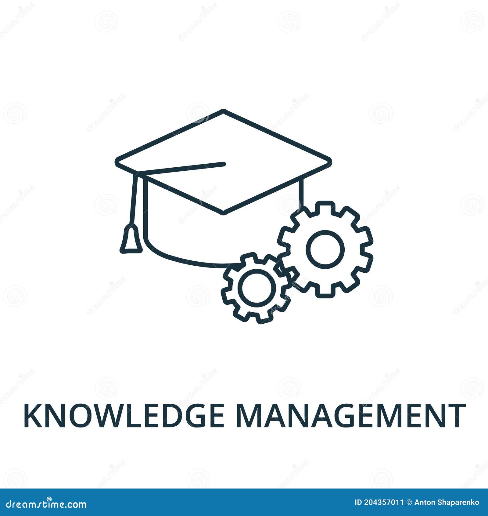 Knowledge Management Icon. Line Style Element from Reputation ...