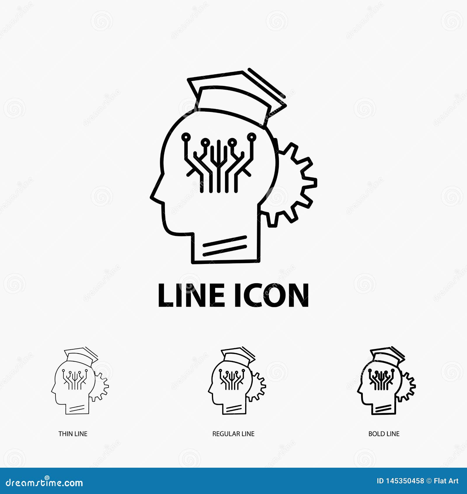 Knowledge, Management, Sharing, Smart, Technology Icon in Thin, Regular ...