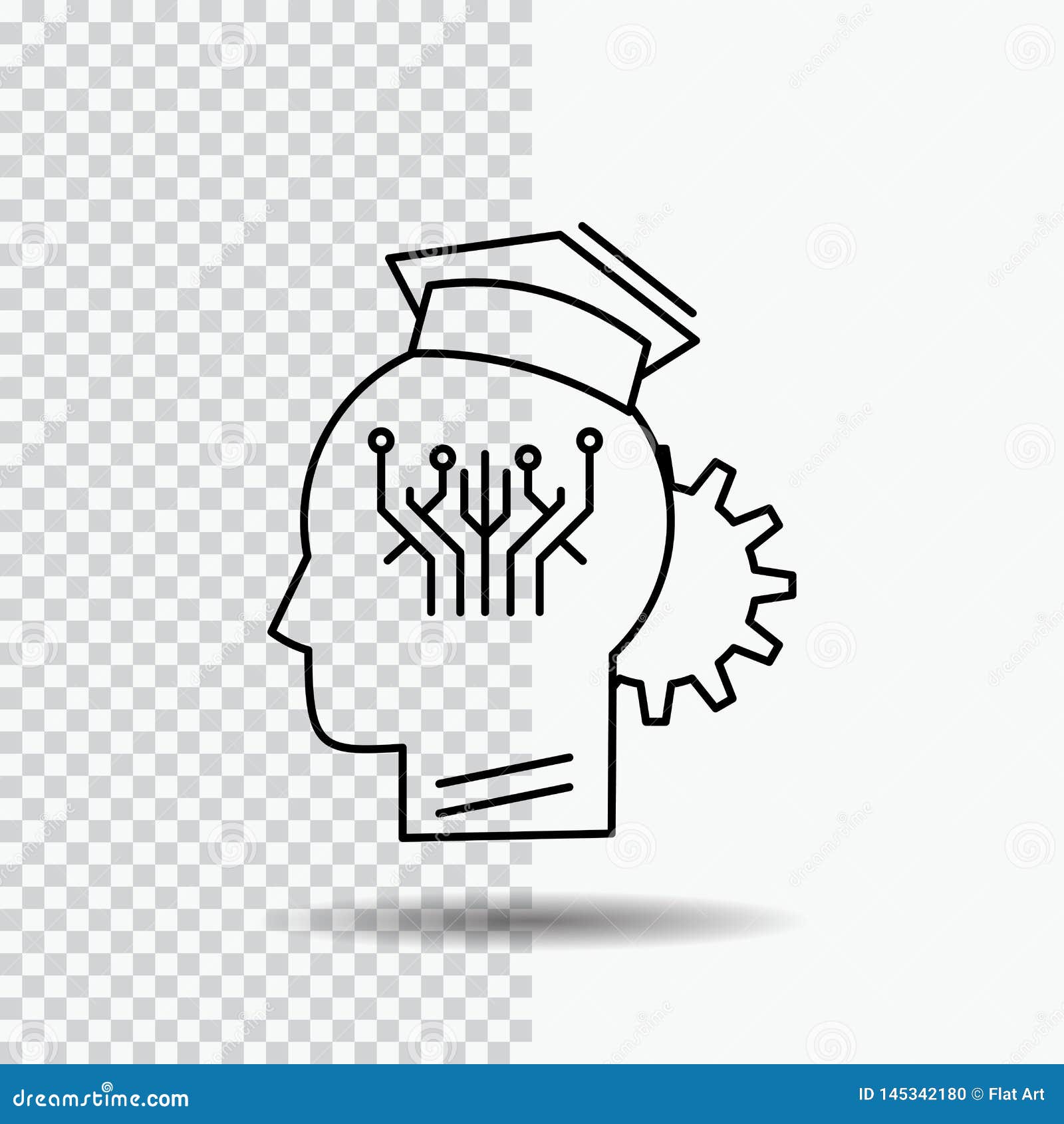 Knowledge, Management, Sharing, Smart, Technology Line Icon on ...