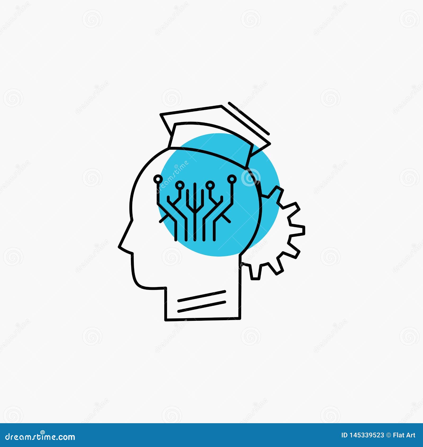 Knowledge, Management, Sharing, Smart, Technology Line Icon Stock ...