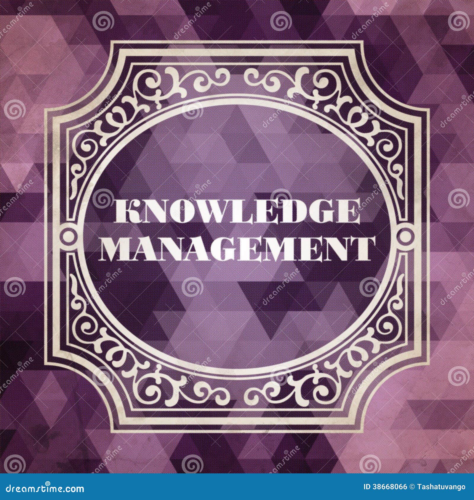 Knowledge Management. Vintage Background. Stock Illustration ...