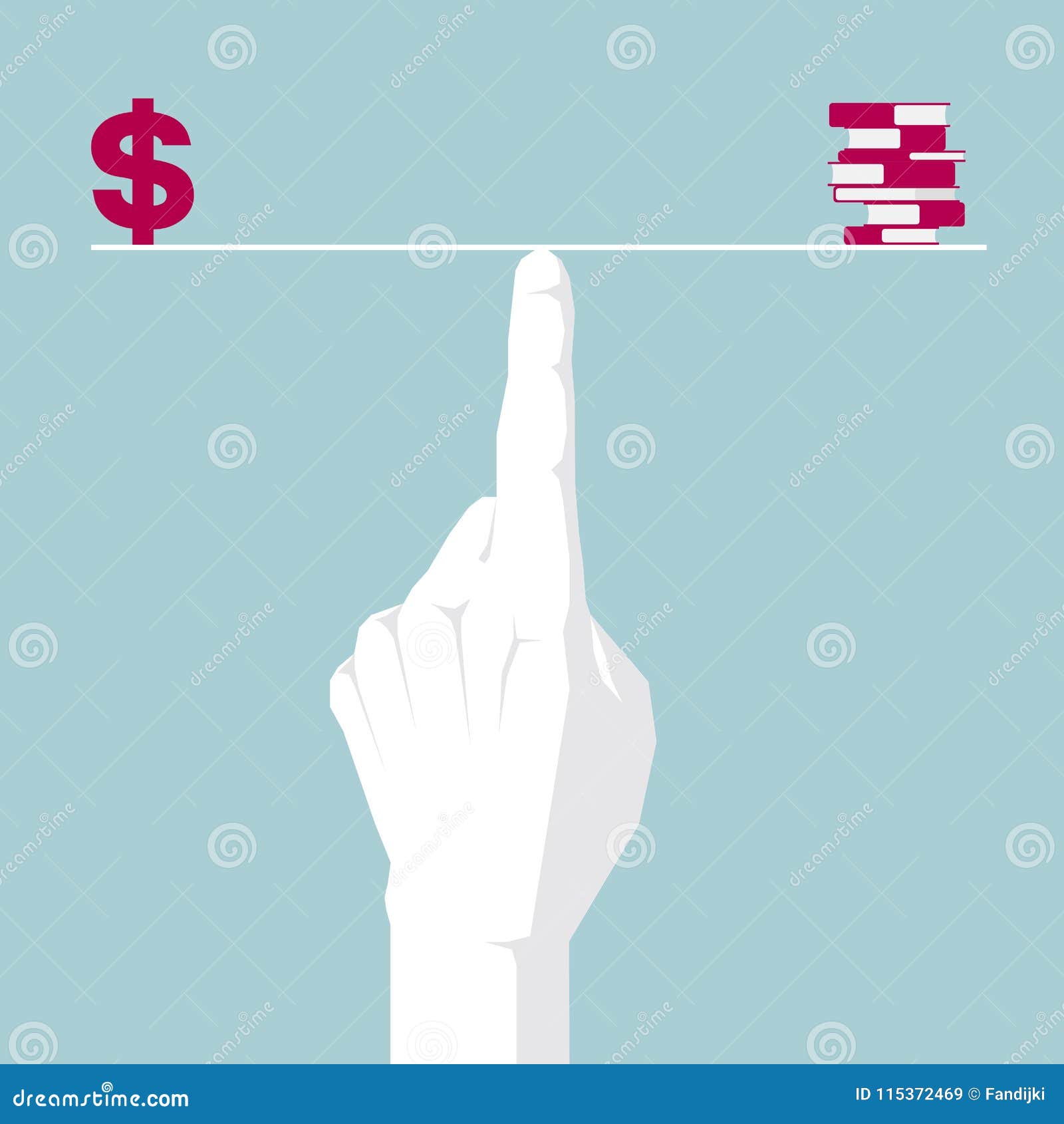 Knowledge is Money, Balance Concept Design. Stock Vector - Illustration ...