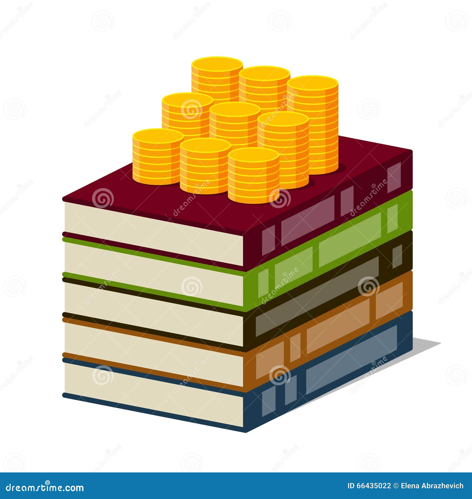 Knowledge and money stock vector. Illustration of finance - 66435022