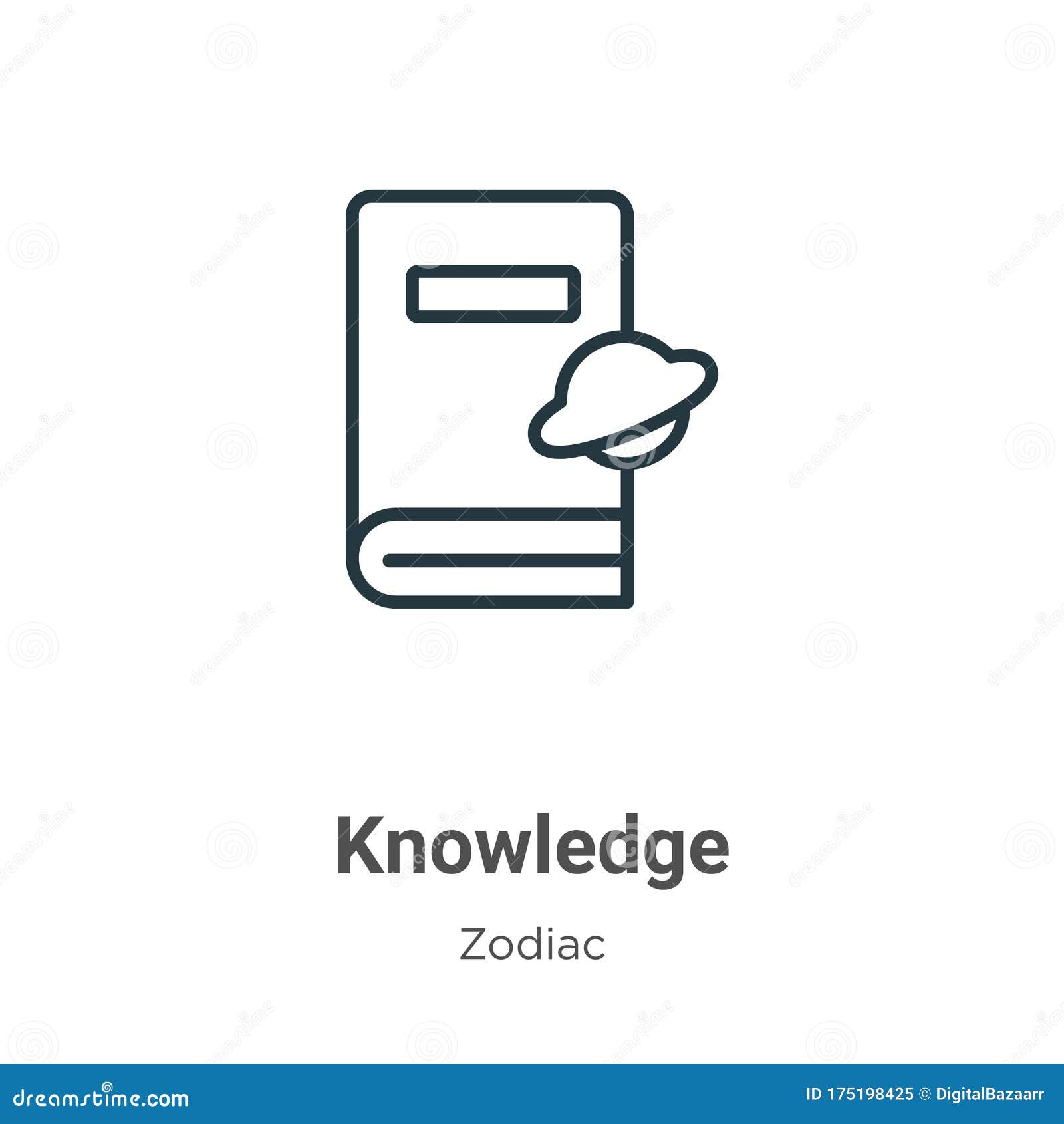 Knowledge Outline Vector Icon. Thin Line Black Knowledge Icon, Flat ...