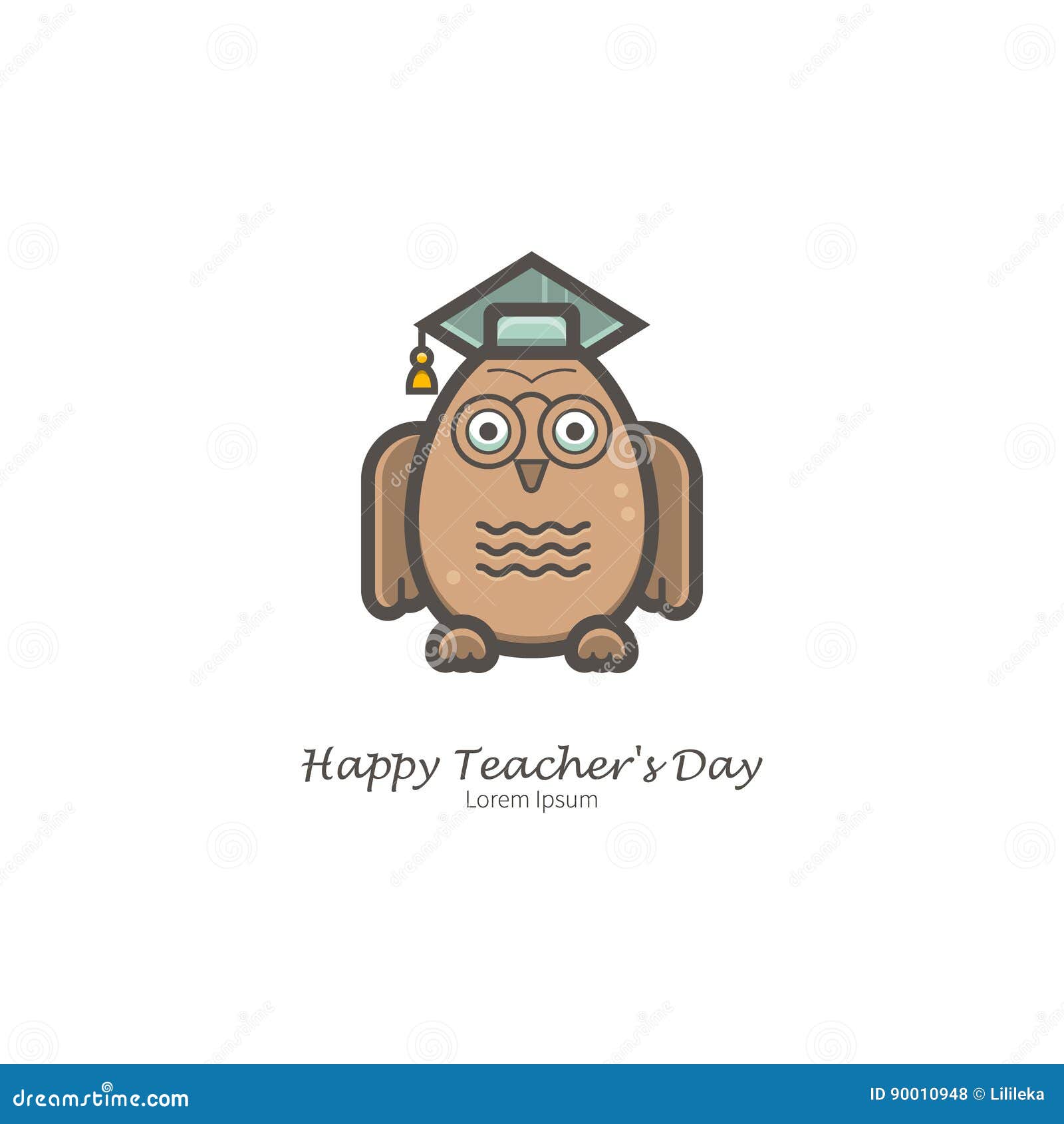 Knowledge Owl Illustration Vector | CartoonDealer.com #90010948