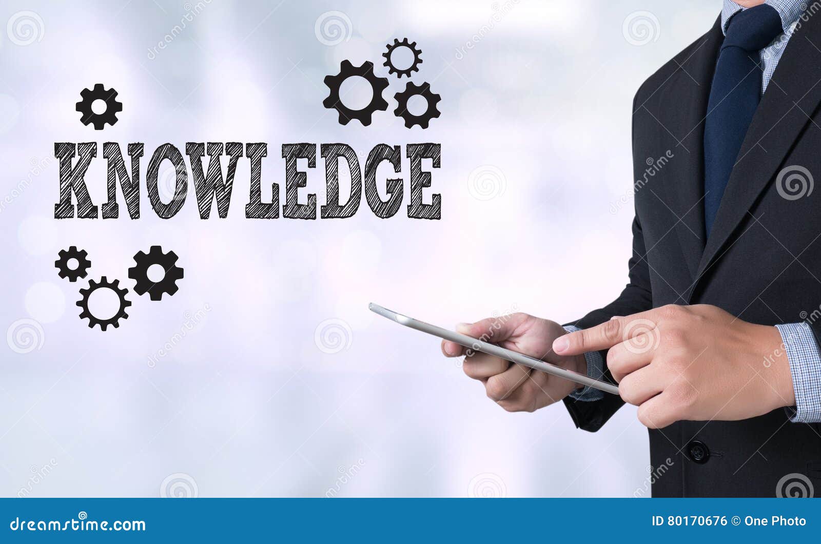 KNOWLEDGE Performance Skills Business Working and Cog Stock Photo ...