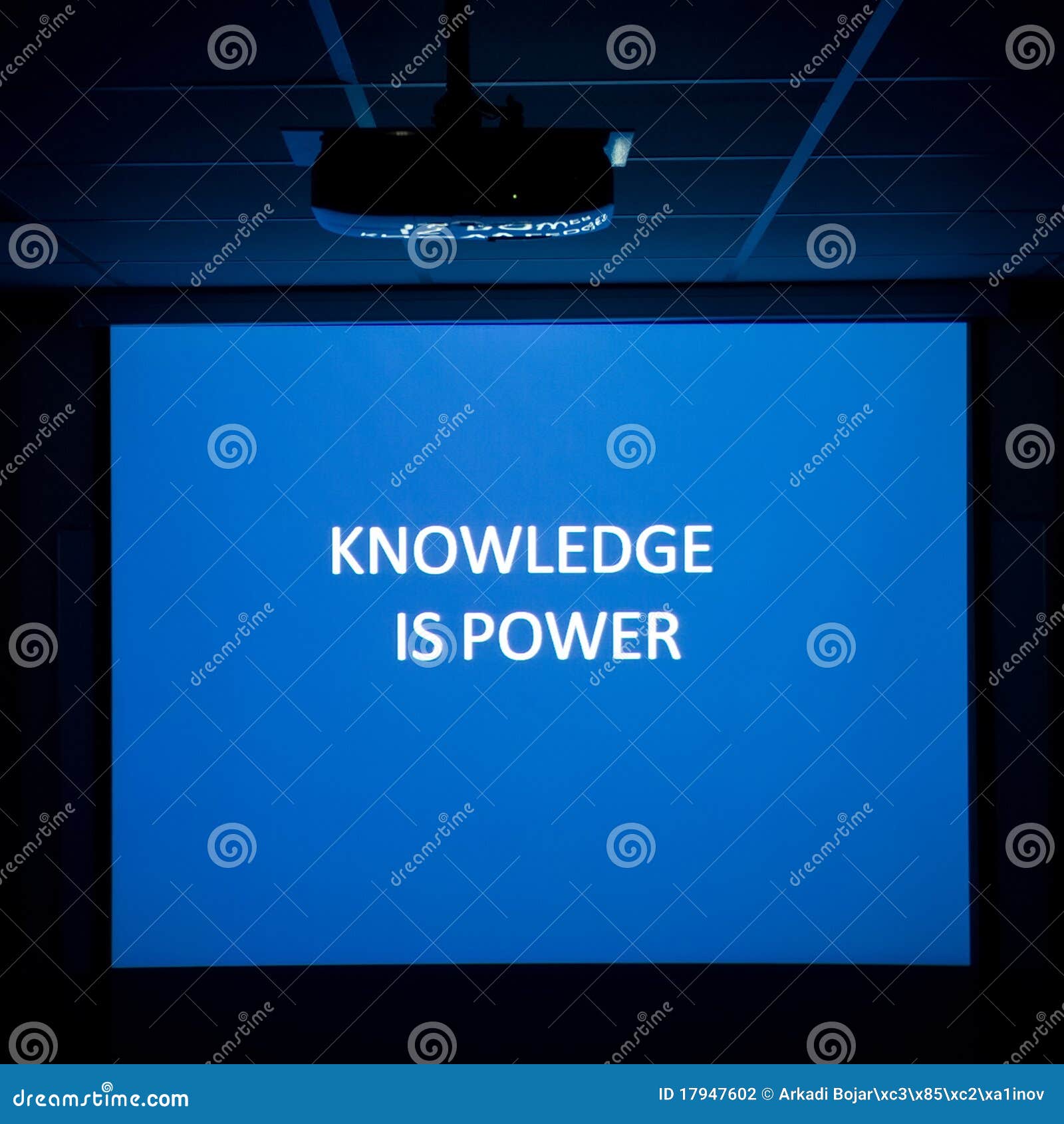 Knowledge is power stock photo. Image of learning, blue - 17947602