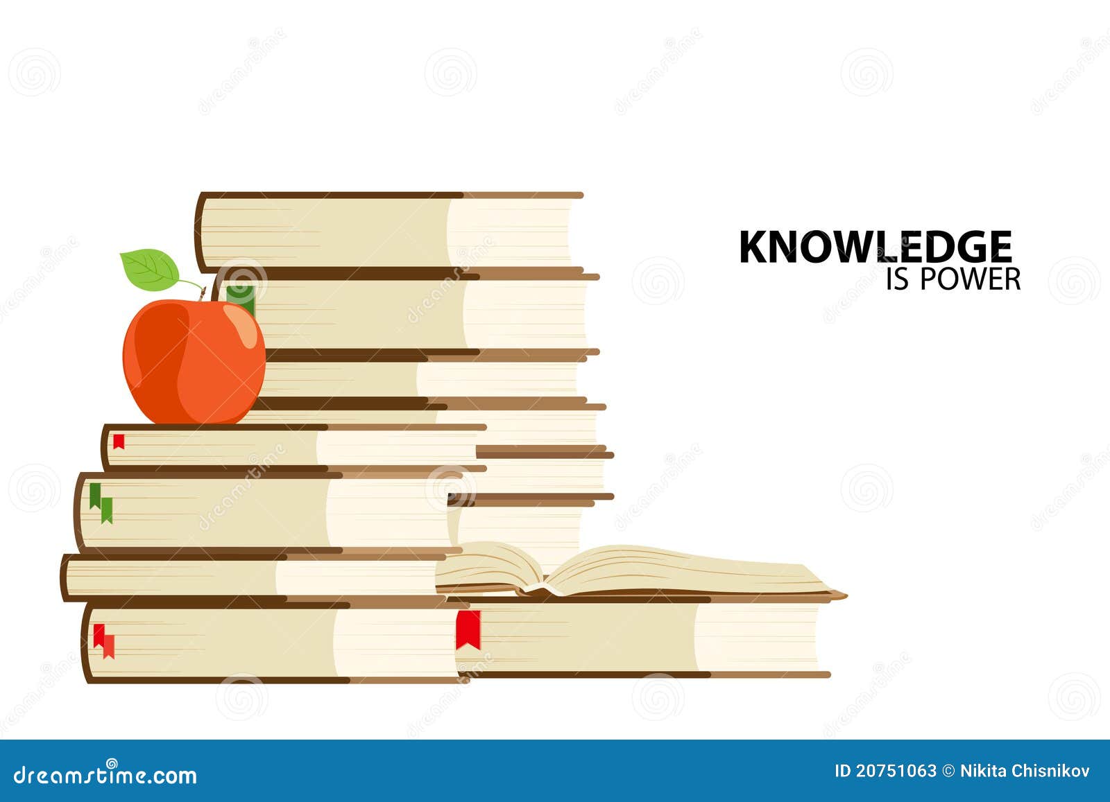 Knowledge is power stock vector. Illustration of object - 20751063