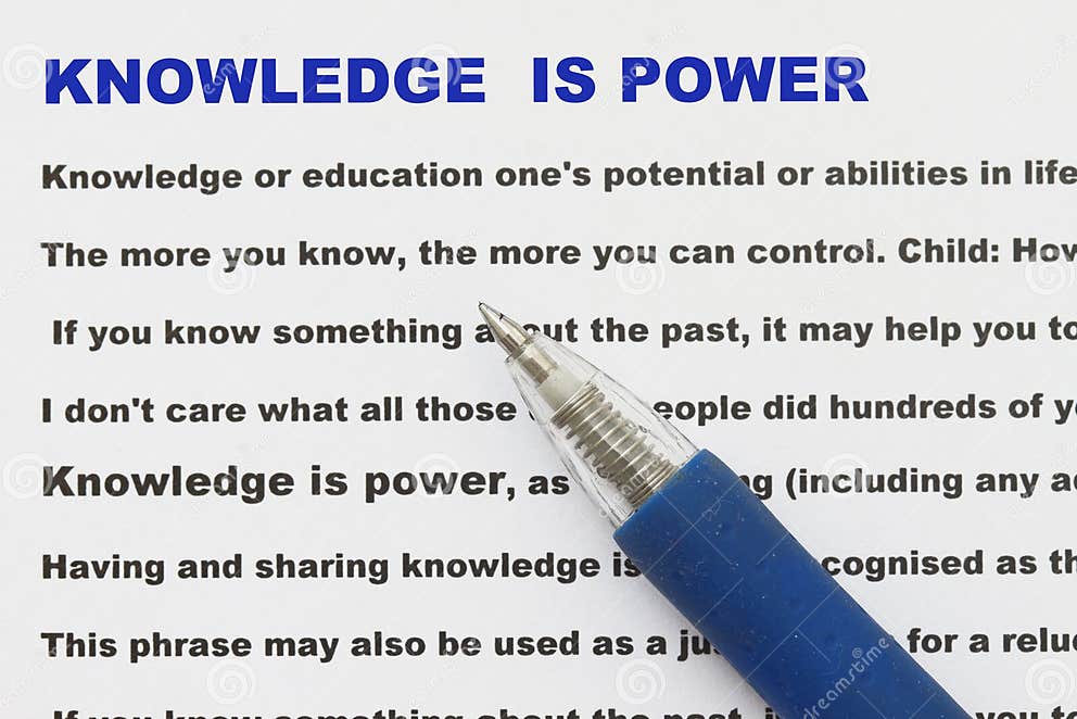 Knowledge is Power Abstract Stock Photo - Image of professional, power ...