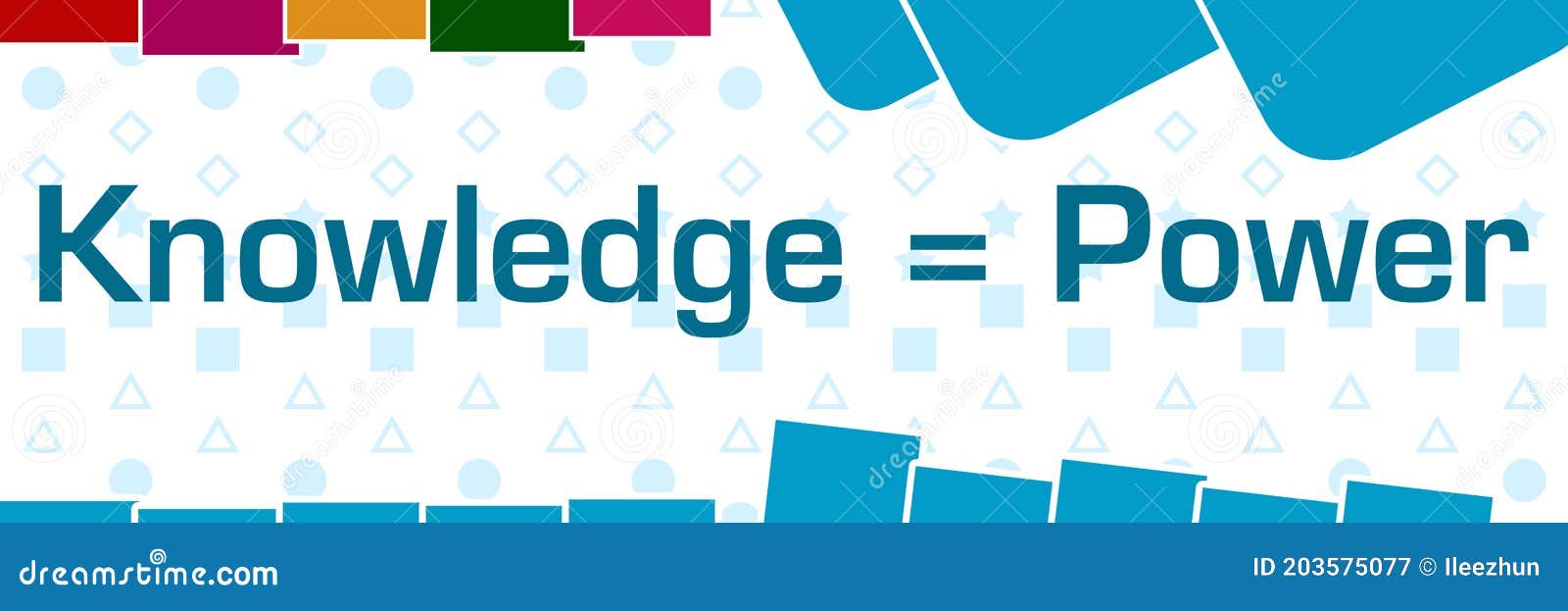 Knowledge is Power Basic Shapes Texture Colorful Horizontal Stock ...