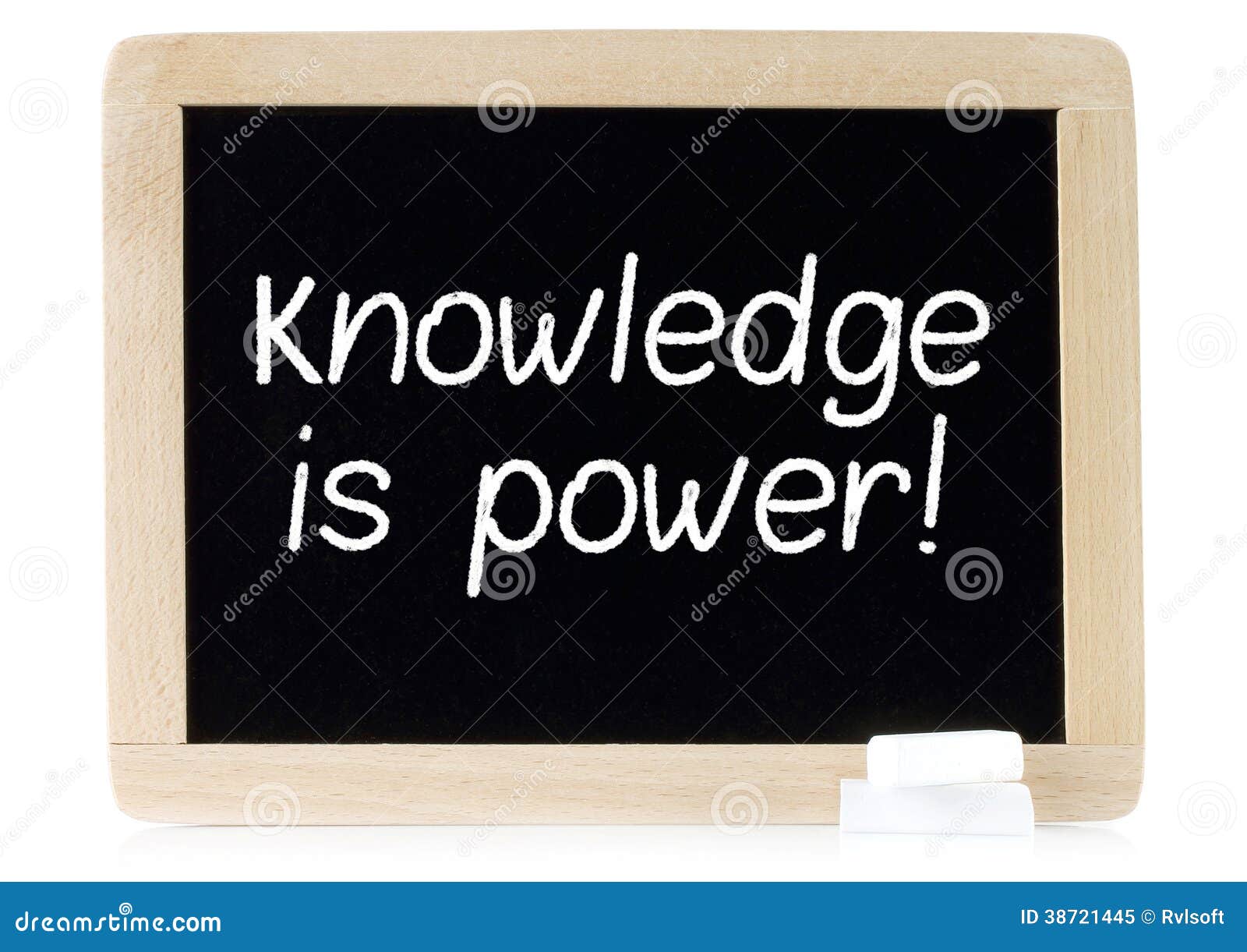 Knowledge is Power on Chalk Board Stock Image - Image of idea, text ...
