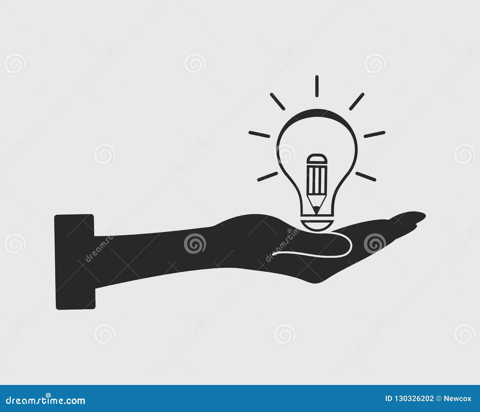 Knowledge is power icon. stock vector. Illustration of brain - 130326202