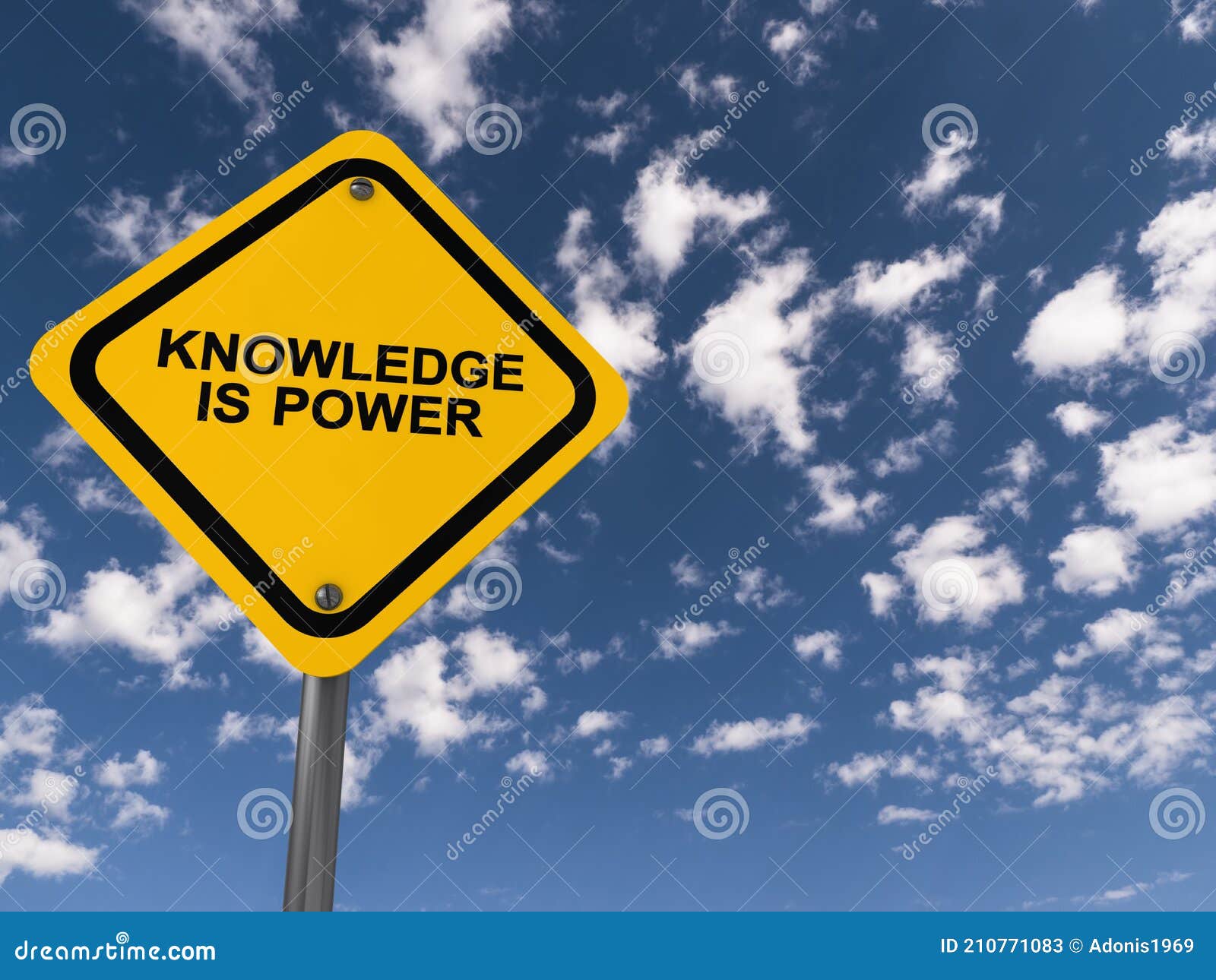 Knowledge is Power Traffic Sign Stock Image - Image of binary, earth ...