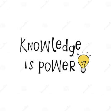 Knowledge is Power Vector Illustration Stock Vector - Illustration of ...