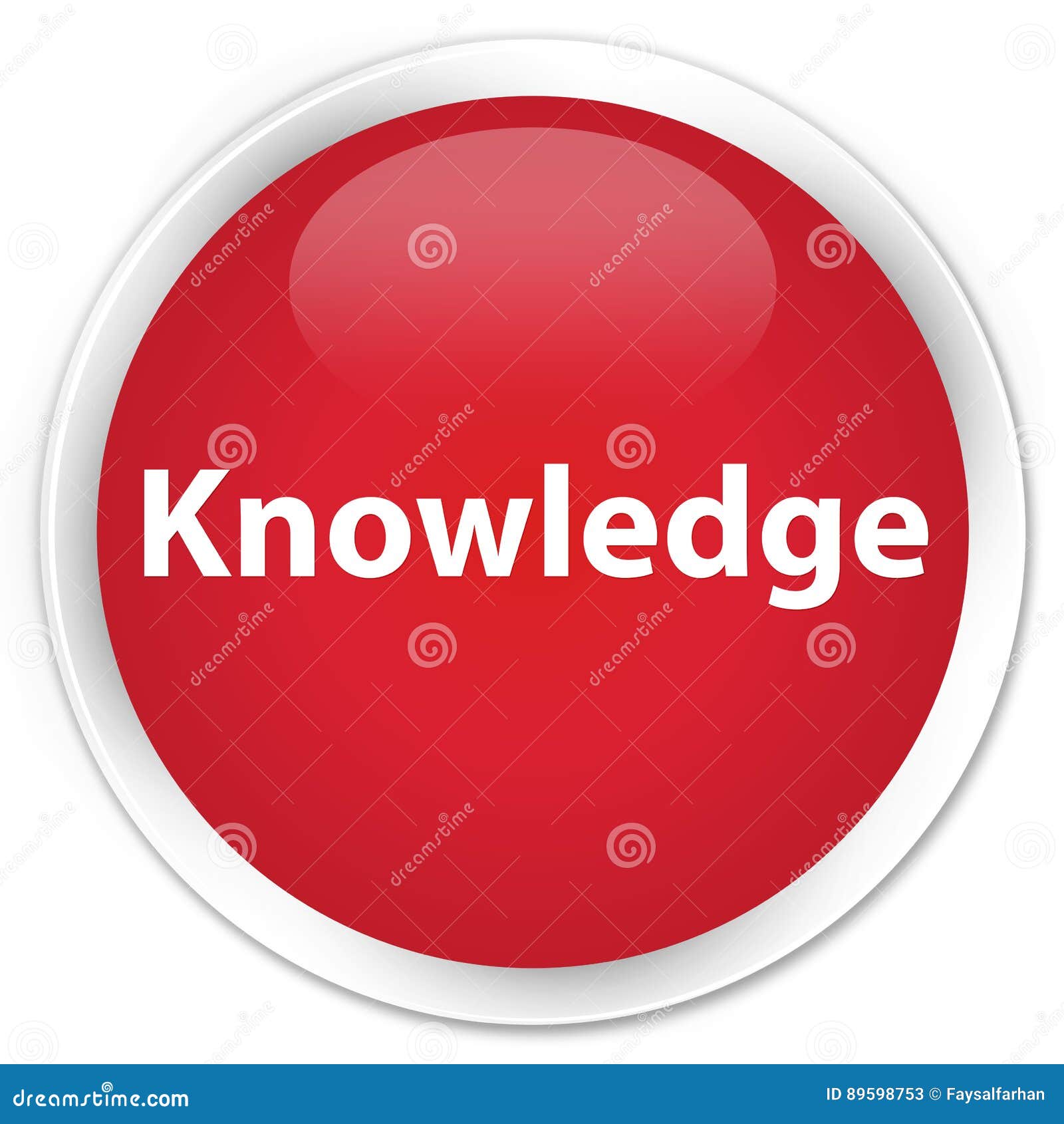 Knowledge Premium Red Round Button Stock Illustration - Illustration of ...